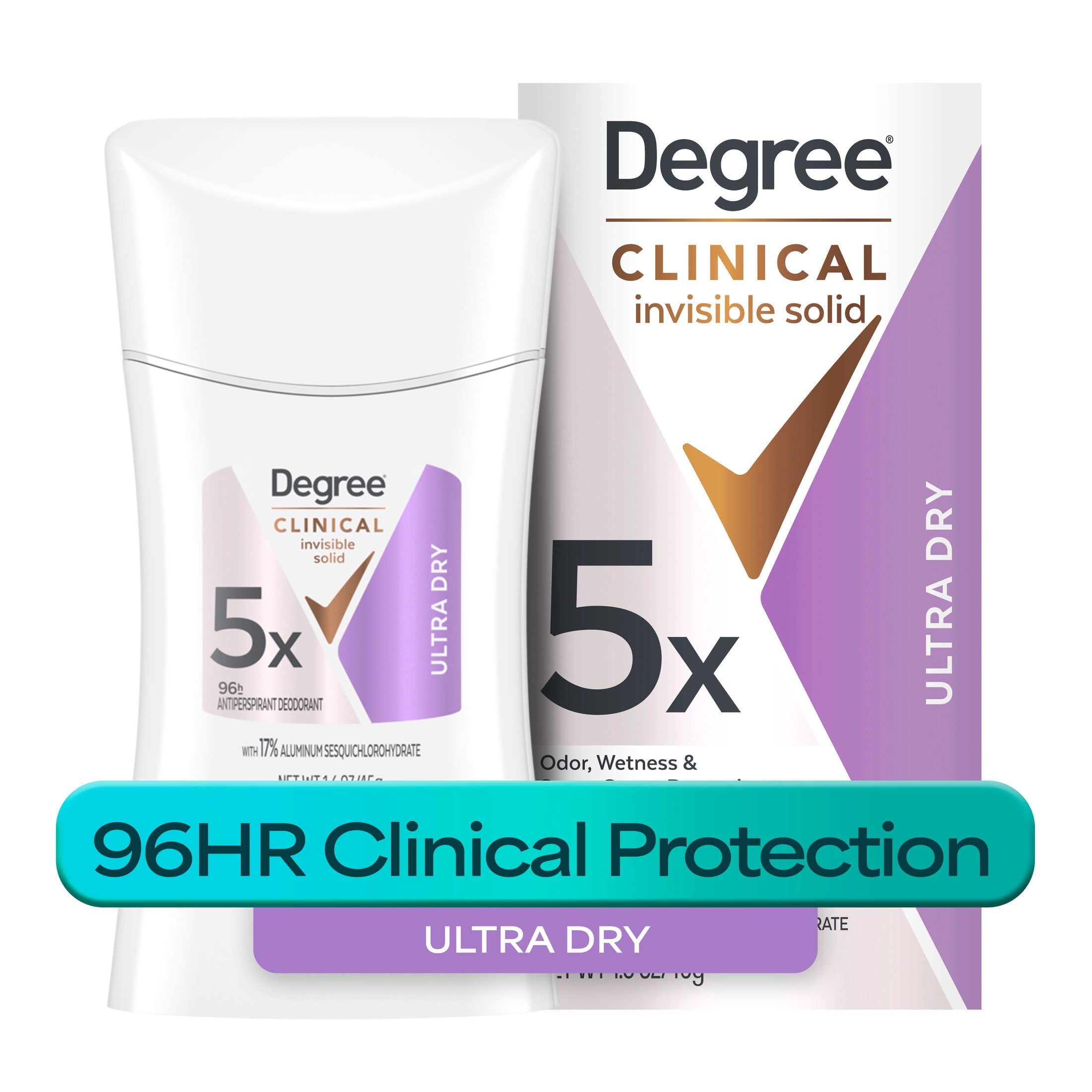 Degree, Clinical Strength Antiperspirant Deodorant, 96-Hour, 1.6 oz ...
