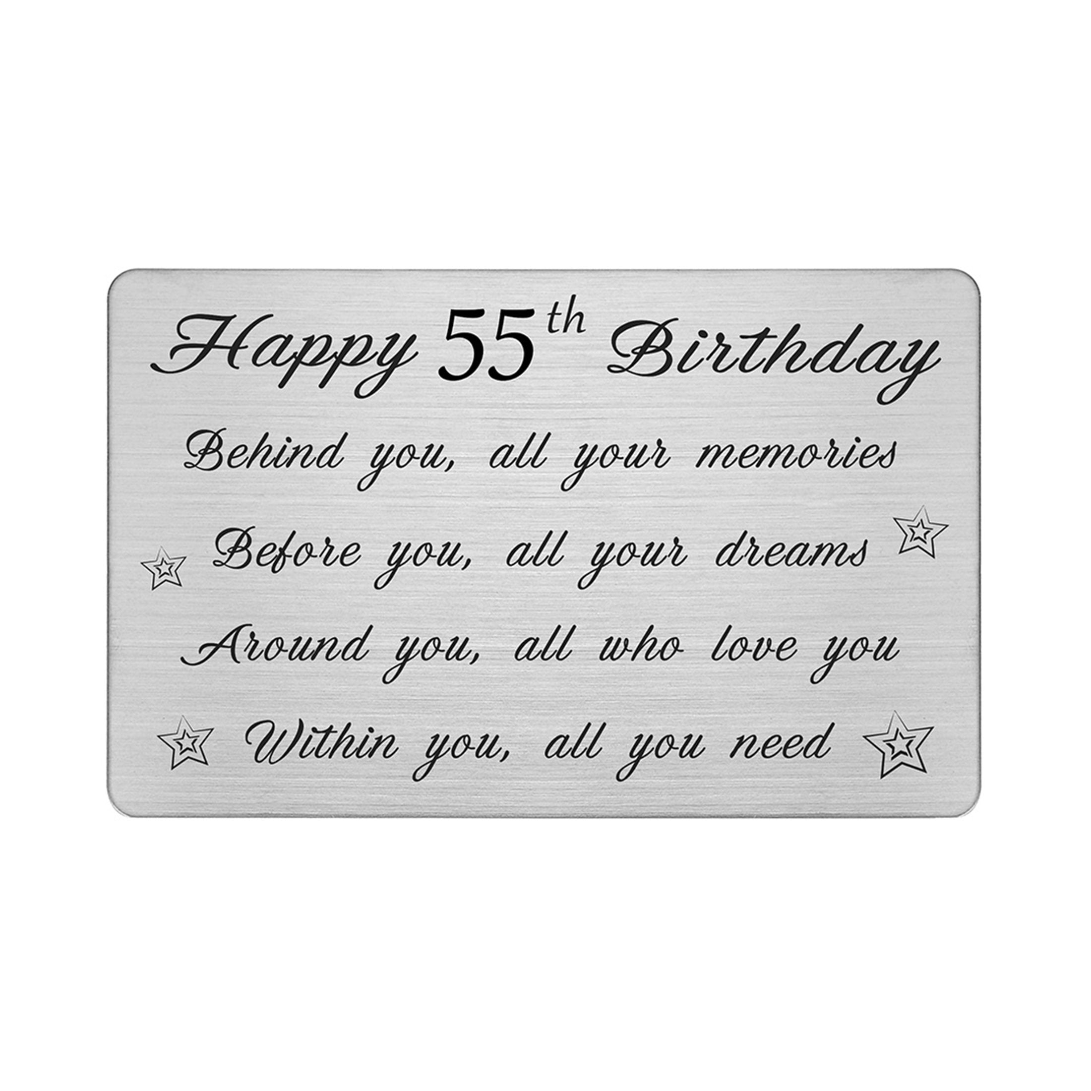 DEGASKEN 55th Birthday Greeting Cards for Men Women, 55 Year Old ...