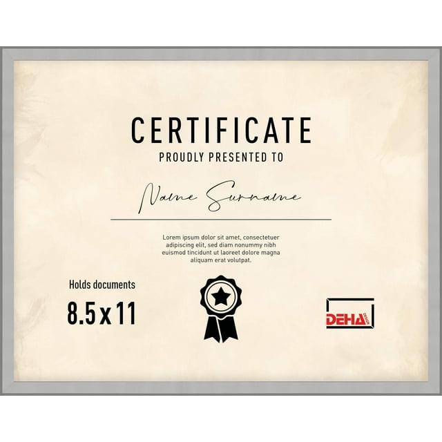 DEHA Design 8.5x11 Document, Certificate, Picture Frame Boston Frosted ...
