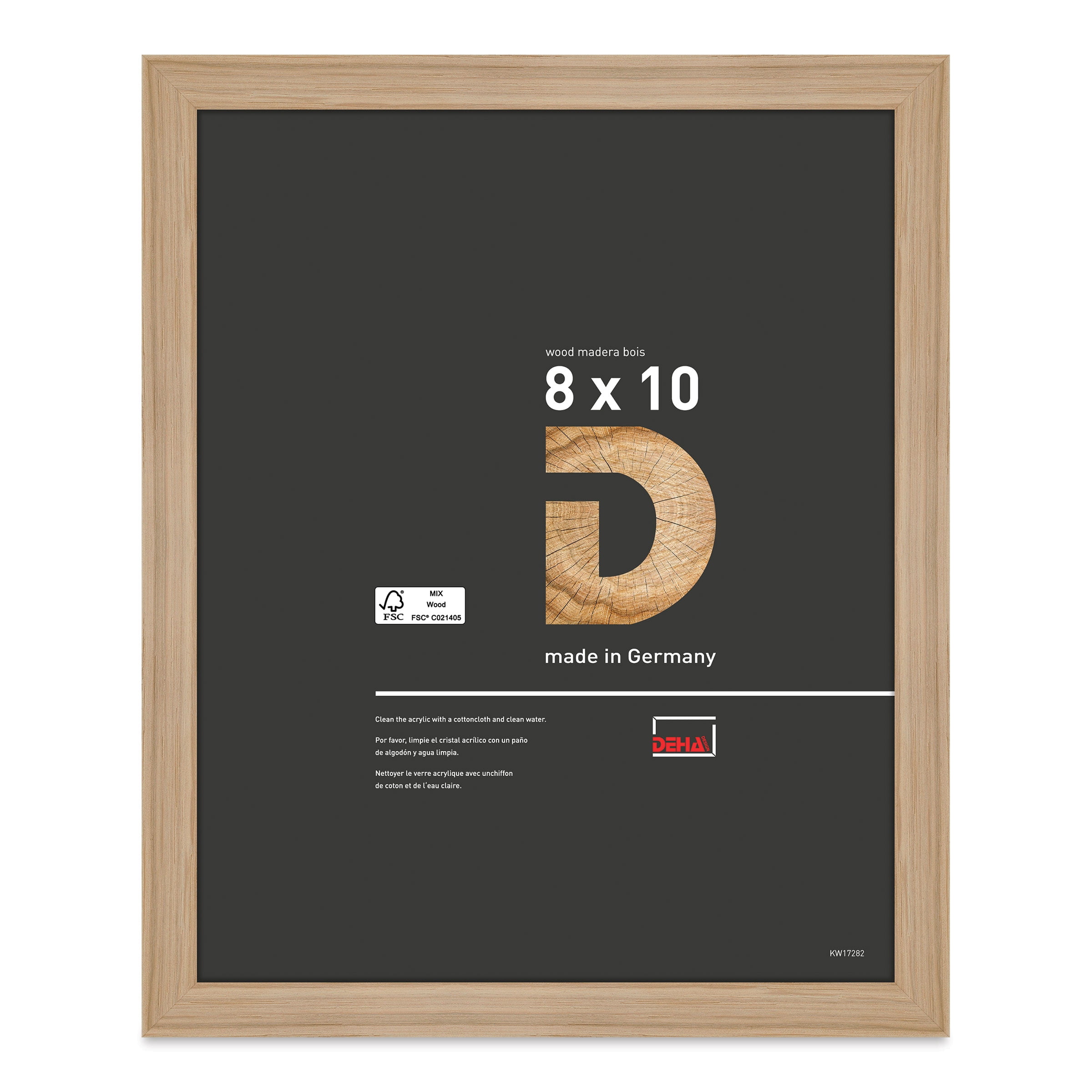 DEHA Design 8x10 Picture Frame Fontana Natural Oak Wood Frame with ...