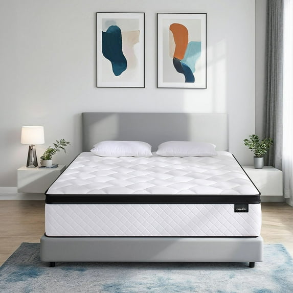 DEHIJU Full Size Mattress, 14 Inch Hybrid Memory Foam Full Mattress in ...
