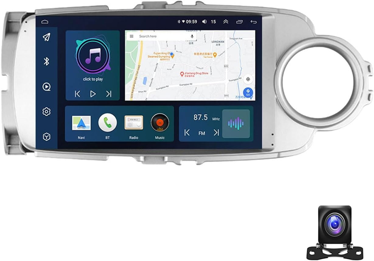 DEHIWI Android 11 Car Radio Stereo for Toyota Yaris 2012~2017, 9 Inch ...