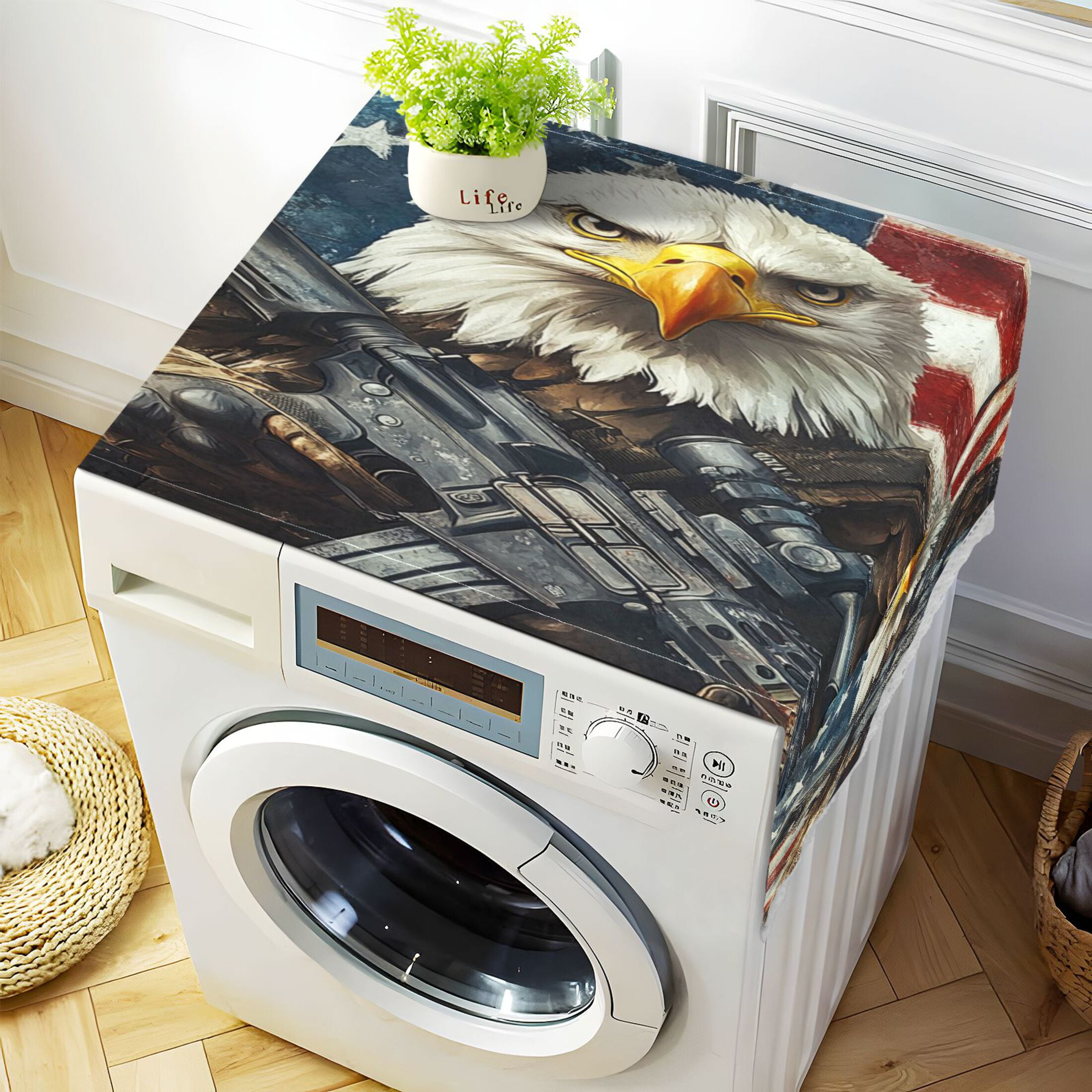 DEIARA Bald Eagle Washing Machine Cloth Dryer Refrigerator Top Cover ...