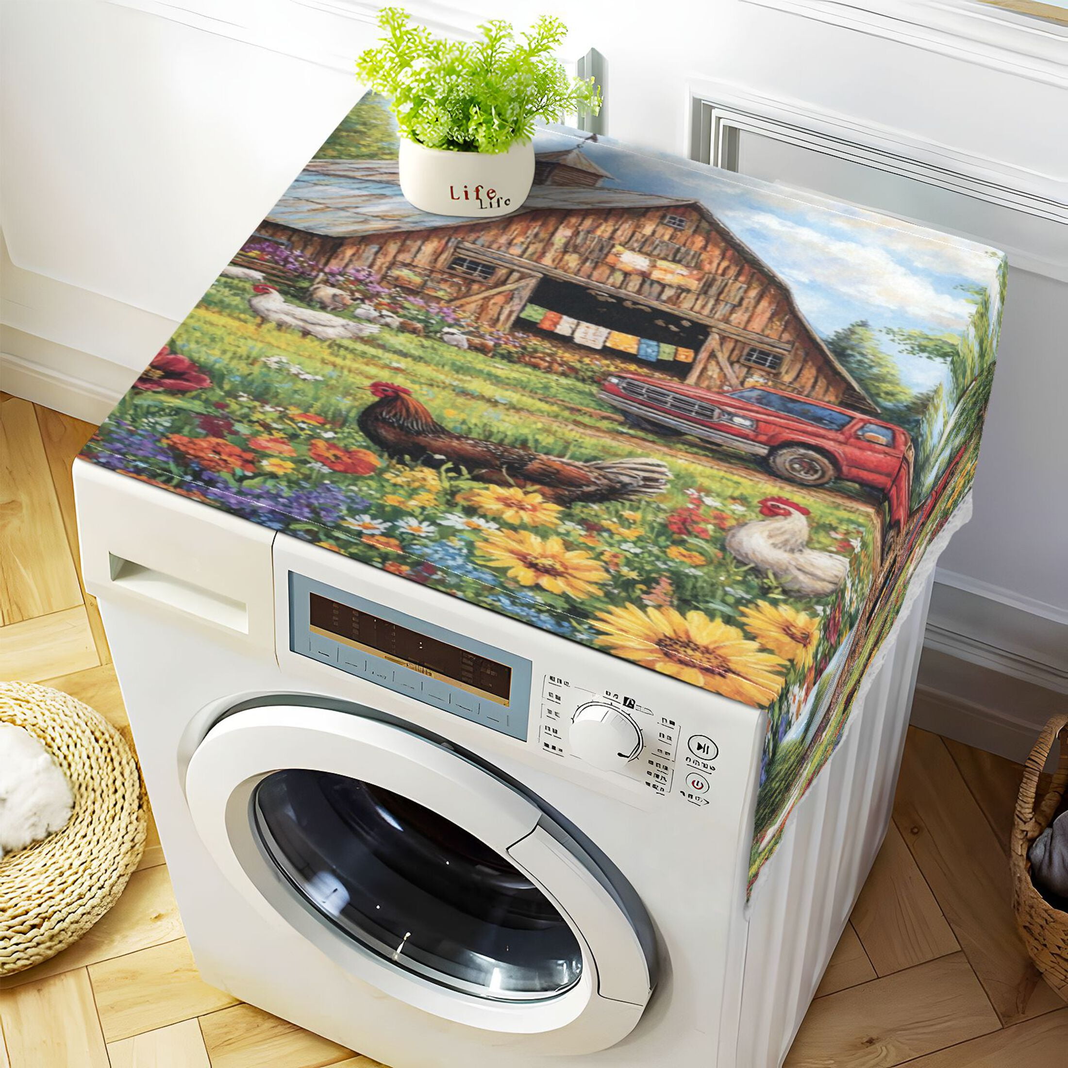 DEIARA Warm Farm Washing Machine Cloth Dryer Refrigerator Top Cover ...