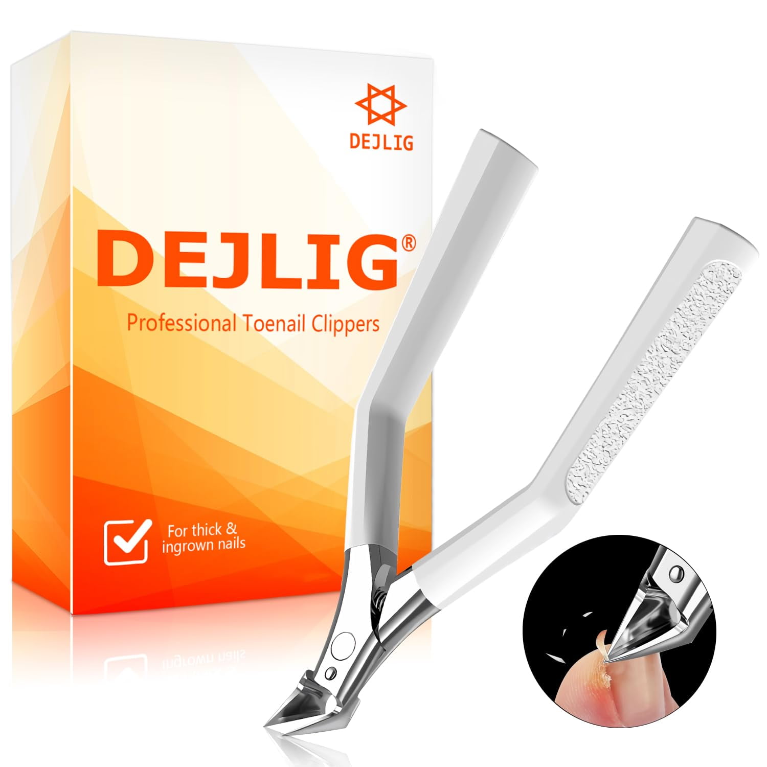 DEJLIG Toenail Clippers for Ingrown Toenails, Straight Blade Nail ...