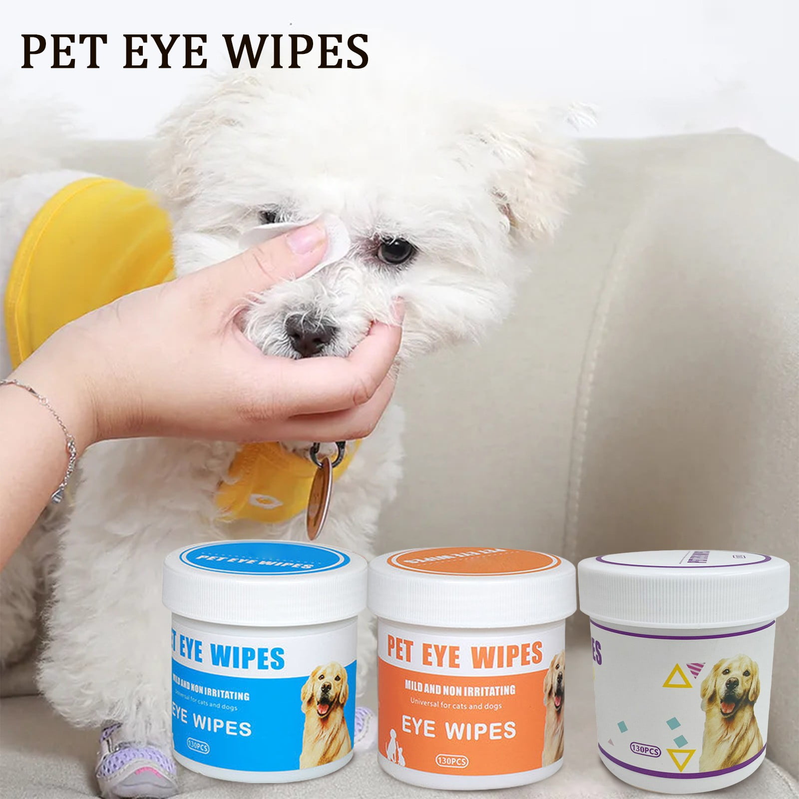 DEJUPE 100/130/150PCS Eyes Wipes for Dogs - Tear Stain Remover for Dogs ...