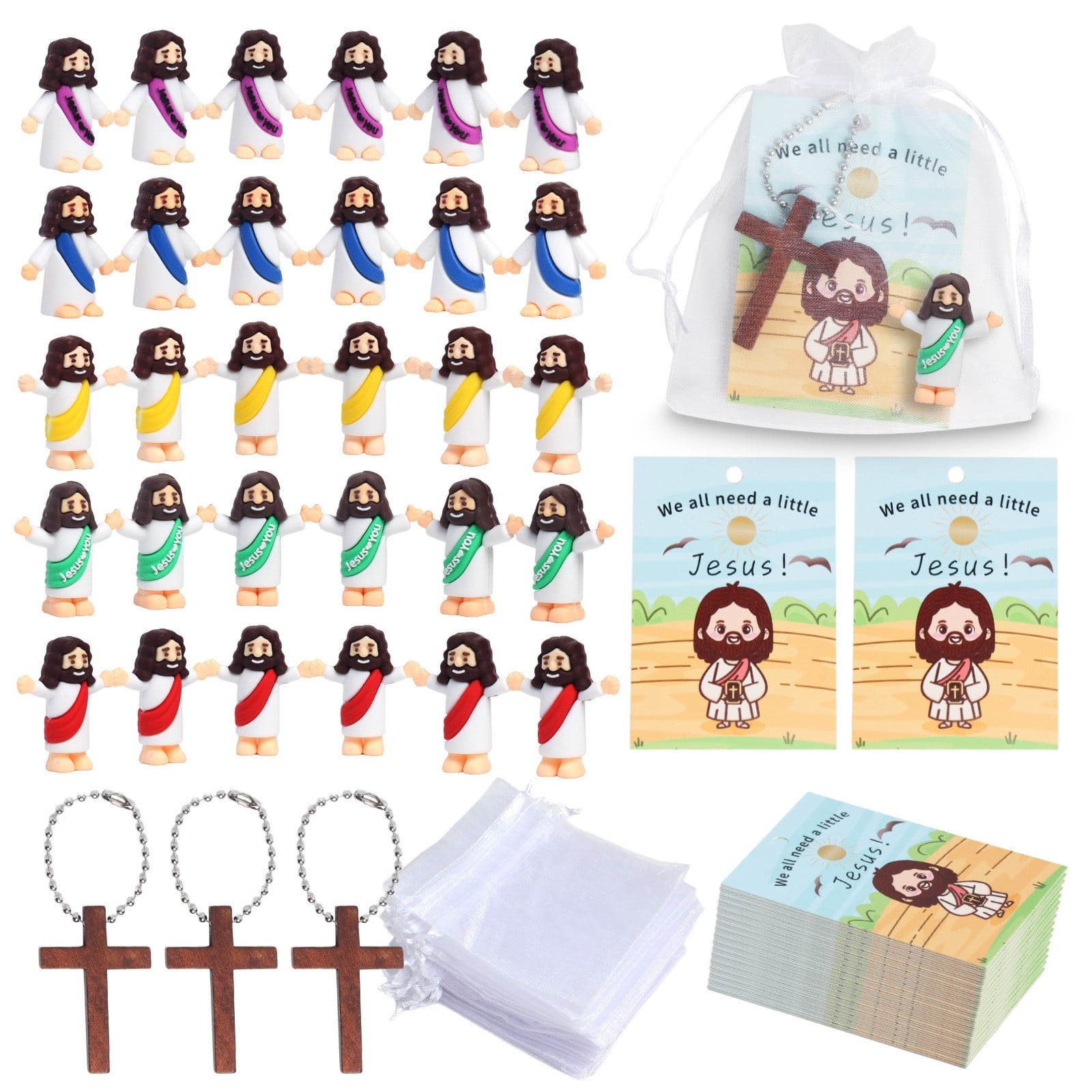 DEJUPE Easter Decorations Inspirational Jesus Finger Puppets and Cross ...