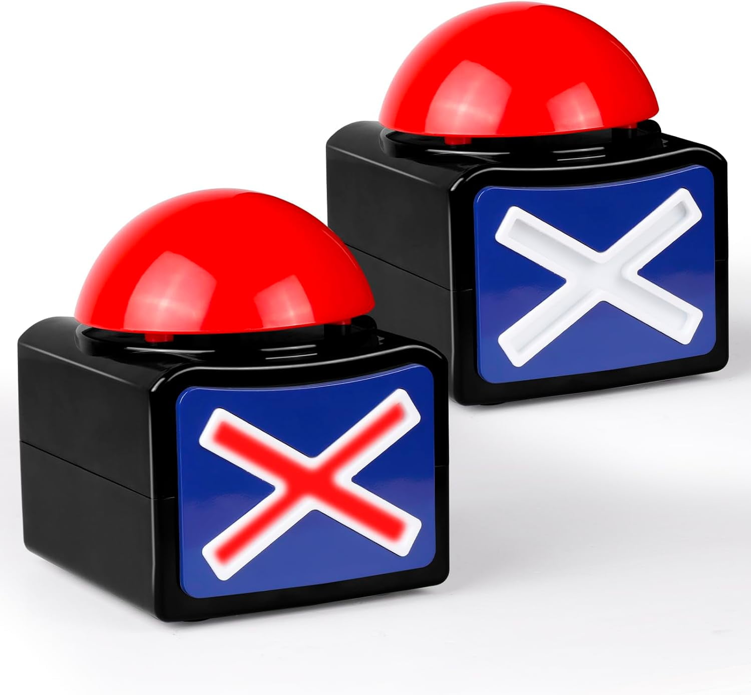 DEJUPE Game Buzzers with Sound - 2 Pack Buzzer Button with Lights, Game ...