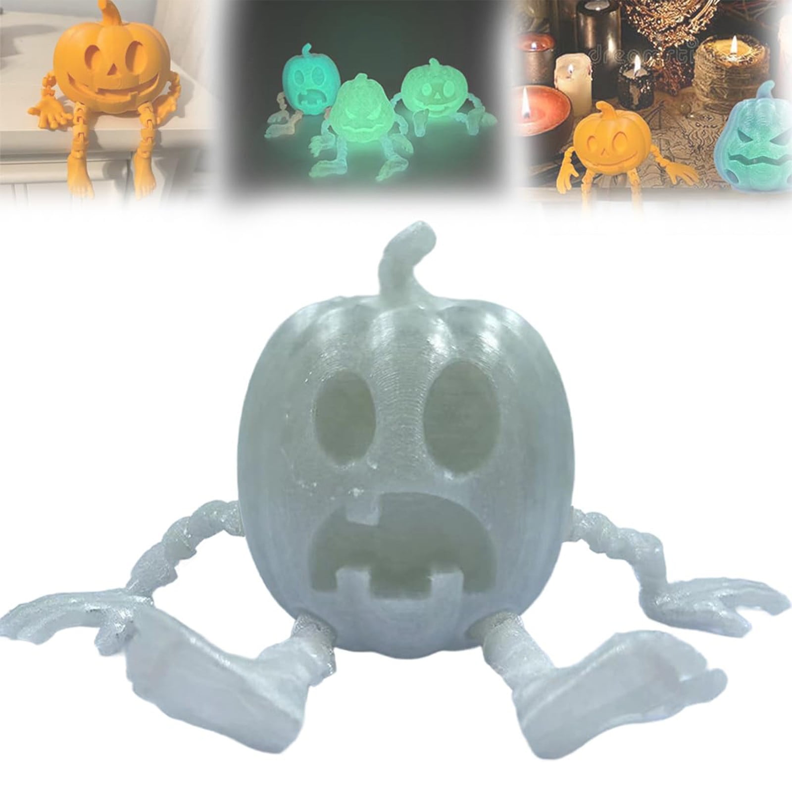 DEJUPE Halloween Decor Halloween Pumpkin 3D Printed Articulated ...