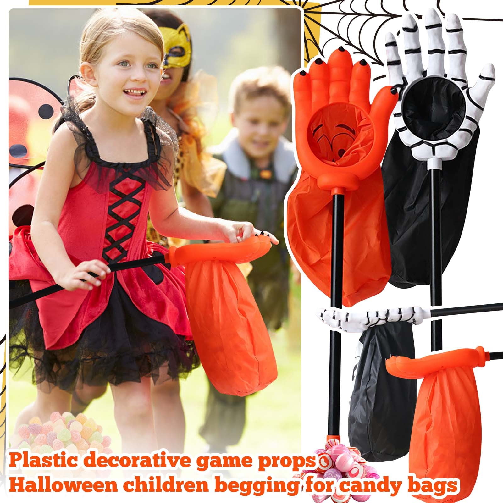 DEJUPE Halloween Decorations Children'S Candy Bag Plastic Decoration ...