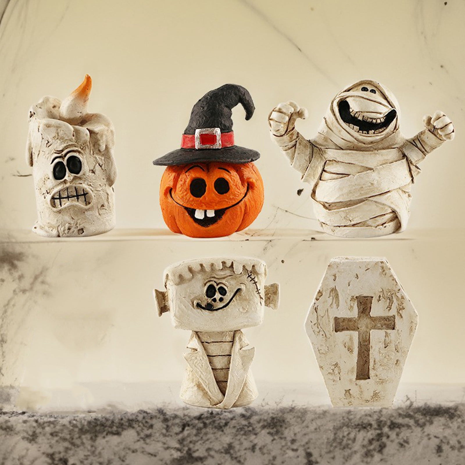 DEJUPE Halloween Decorations Creative Decor, Halloween Cushaw Skeleton ...