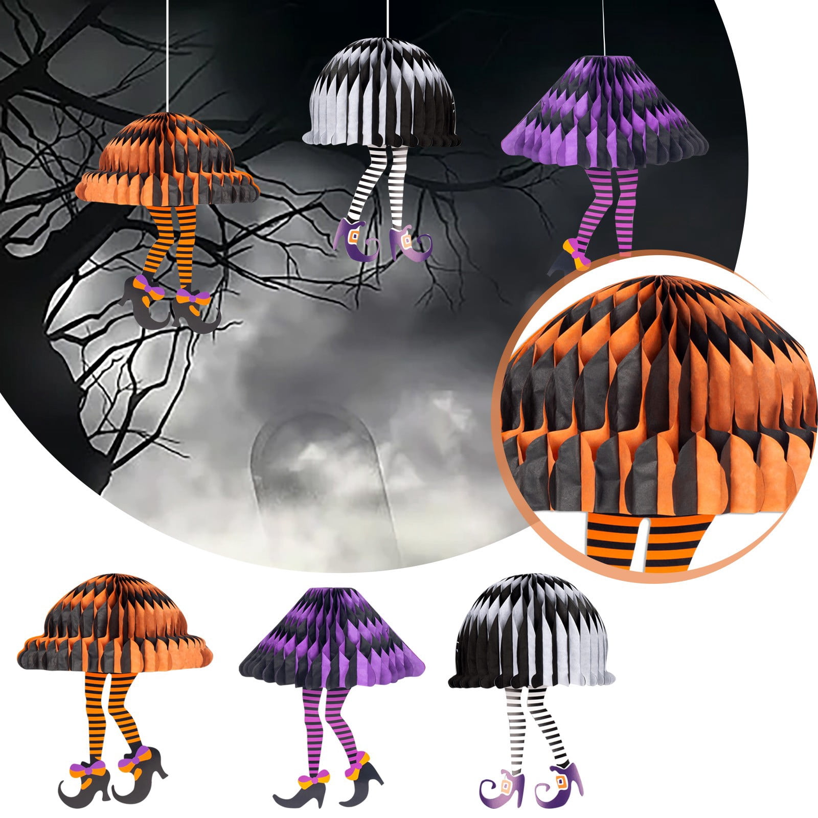 DEJUPE Halloween Decorations Halloween Decoration Witch Legs Spooky ...