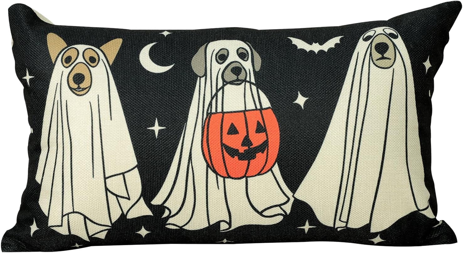 DEJUPE Halloween Ghost Boo Outdoor Pillow Covers, Fall Autumn Cute ...