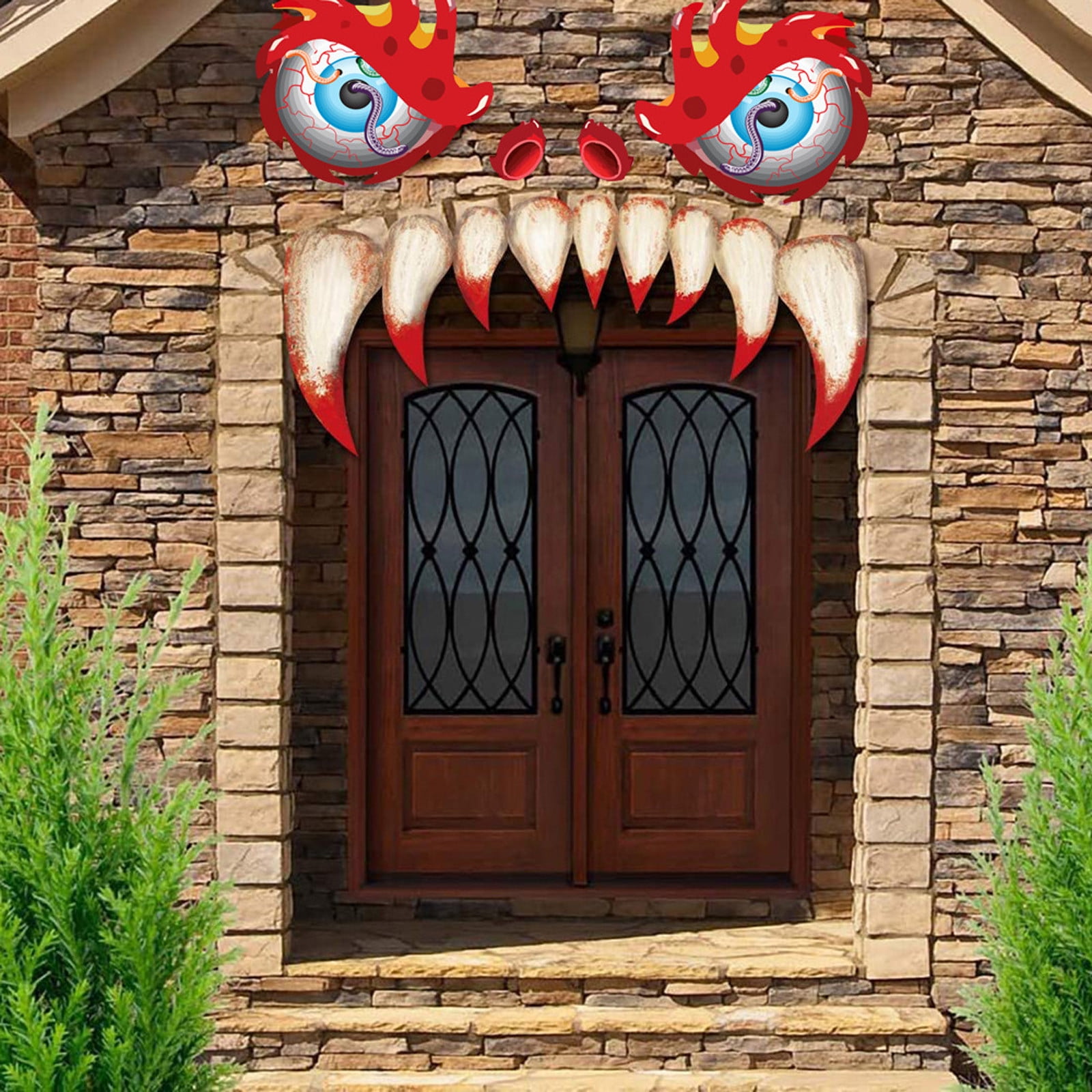 DEJUPE Halloween Stickers Monsters Face Outdoor Decoration, Halloween ...