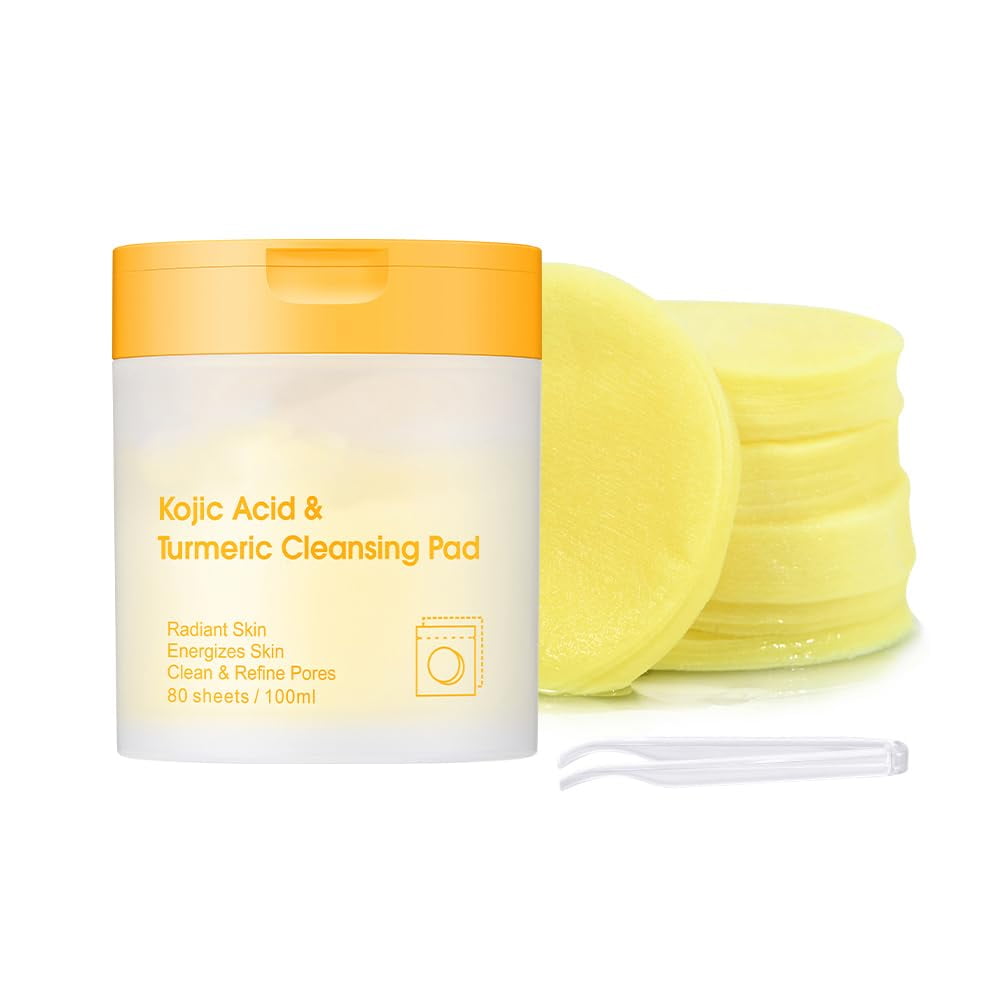 DEJUPE Kojic Acid Turmeric Cleansing Pads, Kojic Turmeric Face Pads for ...