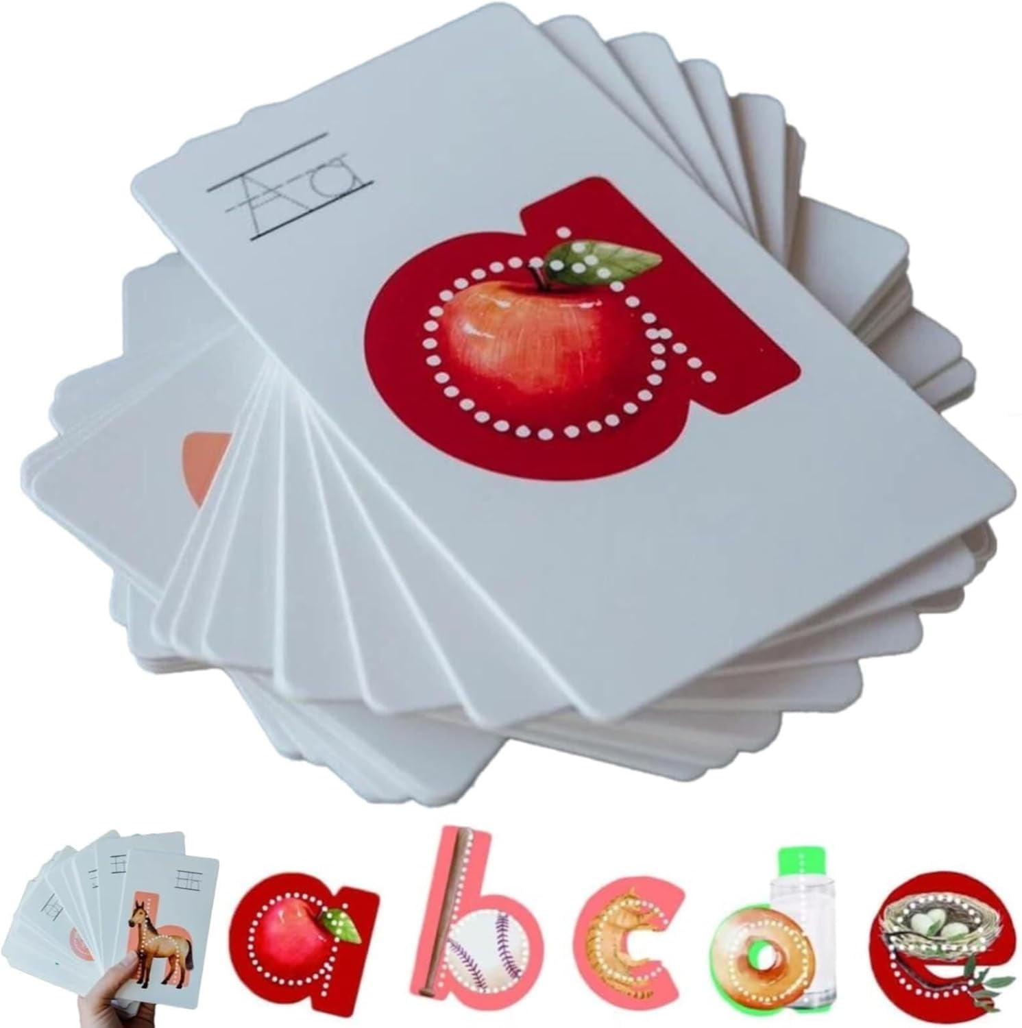 DEJUPE Lit Letters Flash Cards, Kindergarten Learn to Read Cards ...