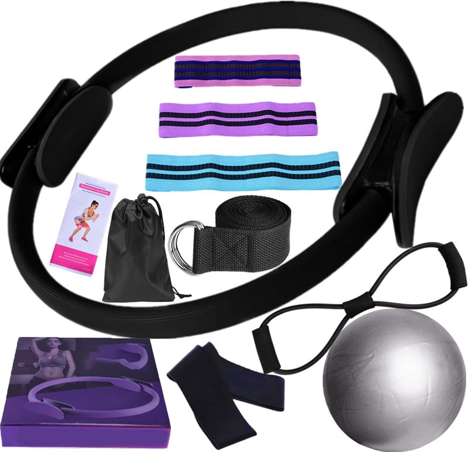DEJUPE Pilates Essentials Kit for Women, Home Fitness Equipment with ...