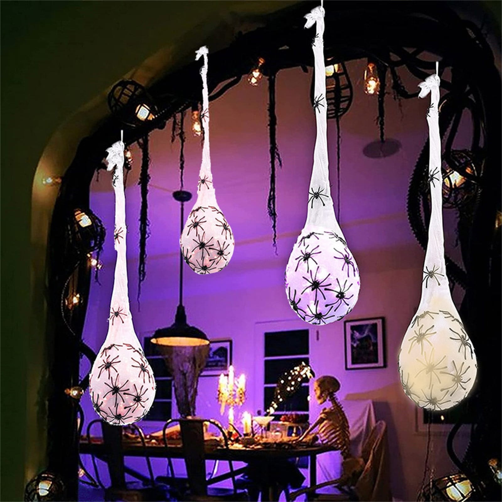 DEJUPE Spiders Halloween Decorations, Halloween Hanging Glowing Toy ...