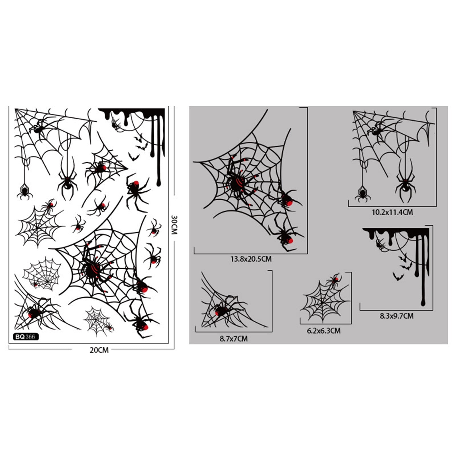 DEJUPE Spiders Halloween Decorations, Halloween Window Scene Layout ...