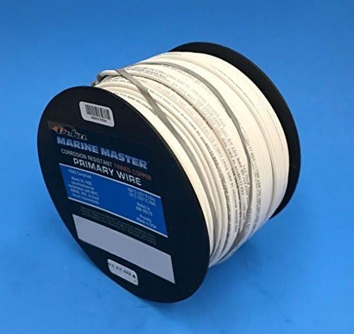 DEKA 14AWG WHITE Marine Tinned Copper Boat Stranded Wire 100 Feet Made ...