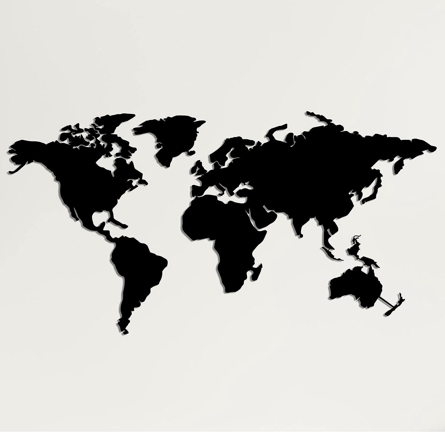 DEKADRON Metal Wall Art, Metal World Map Continents, Metal Wall Decor ...