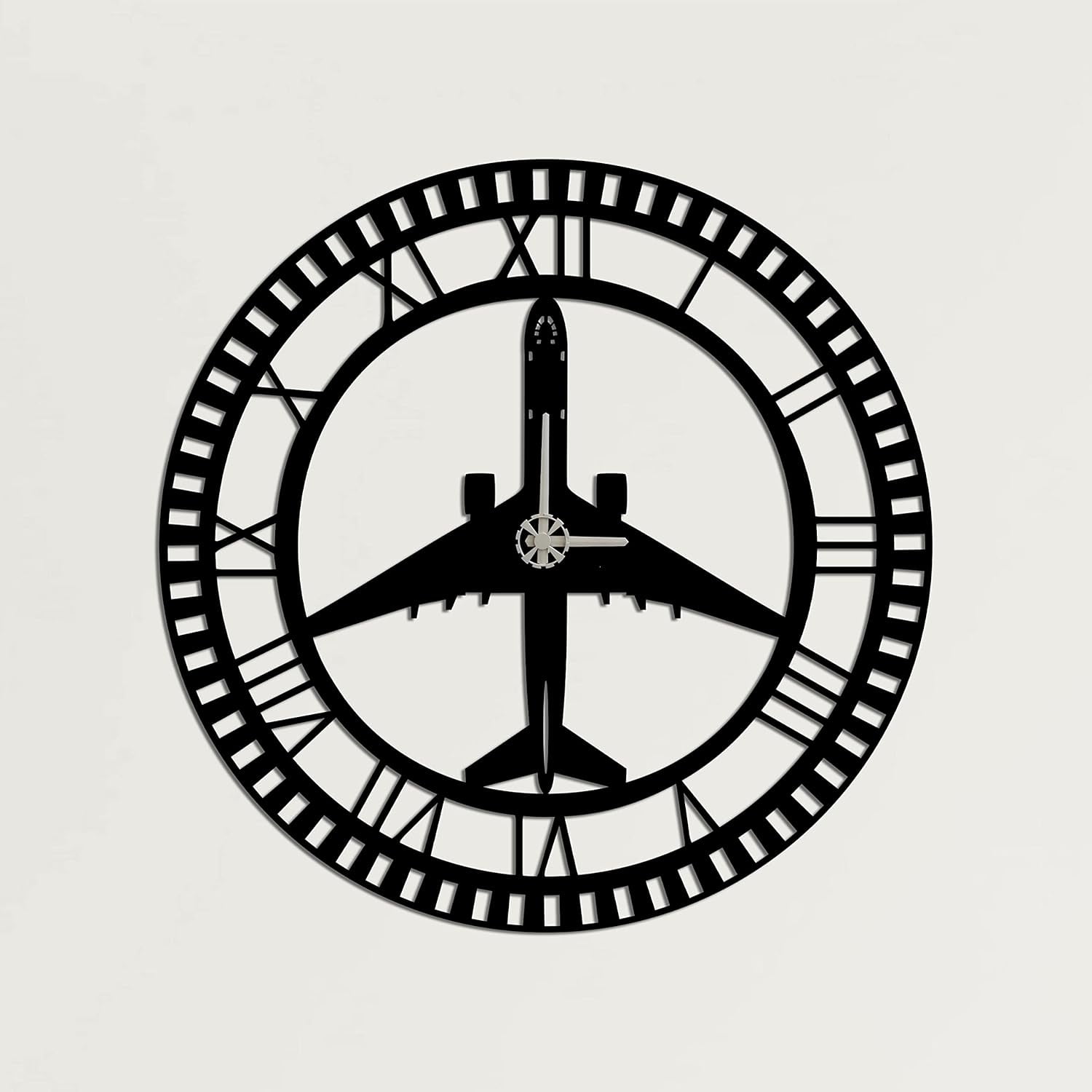 DEKADRON Unique Design Metal Wall Clock Air Plane Fighter Jet - Metal ...