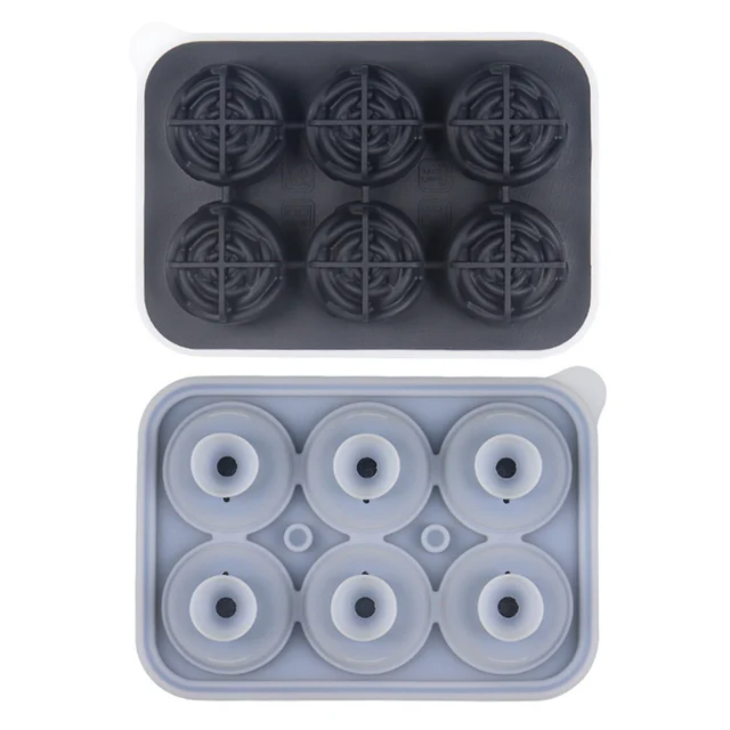 DEKAXI DEKAXID Flower Shape Frozen Ice Cube Trays Reusable Safe Ice ...
