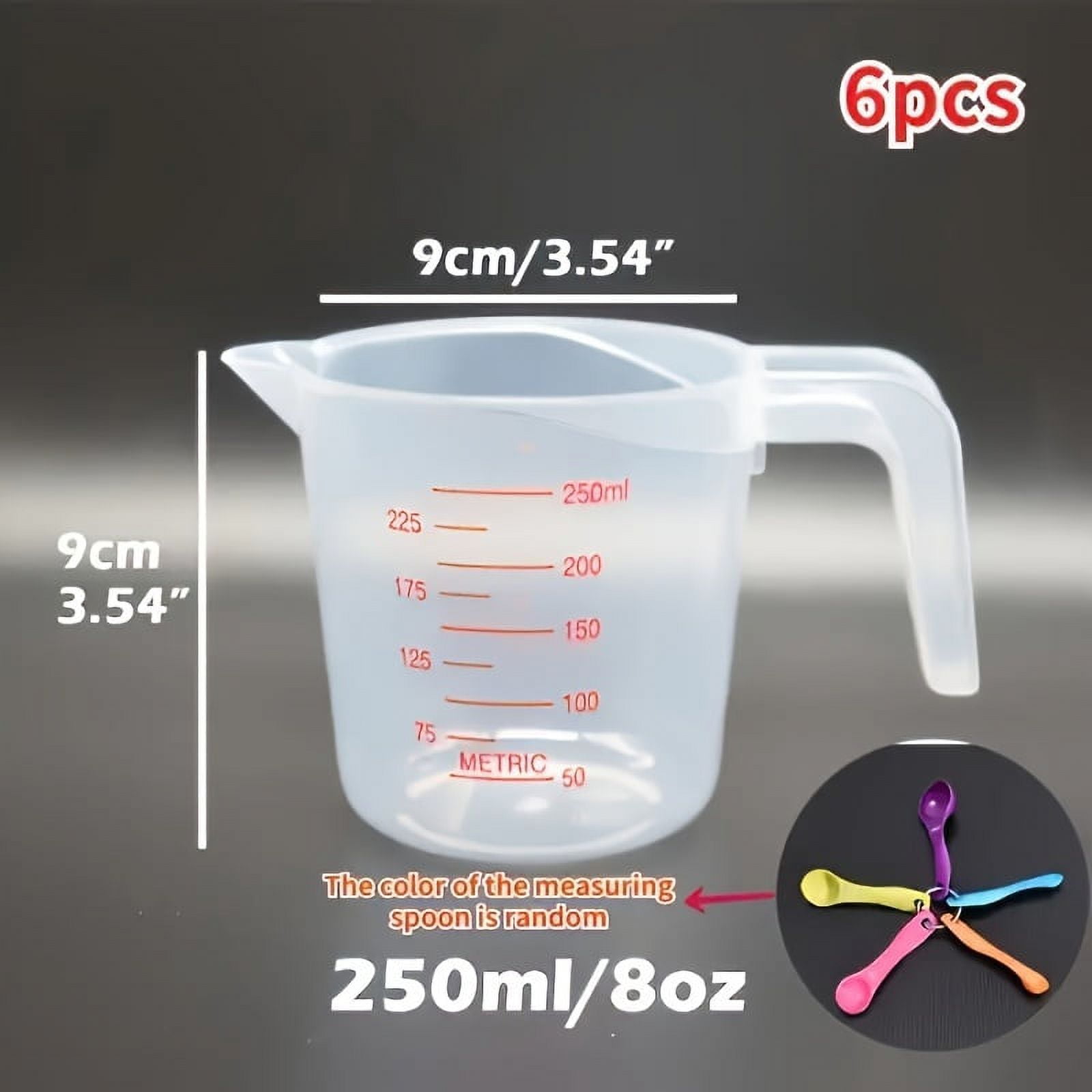 DEKAXID 1 Set Plastic Measuring Cup And Measuring Spoon 5 Stackable ...