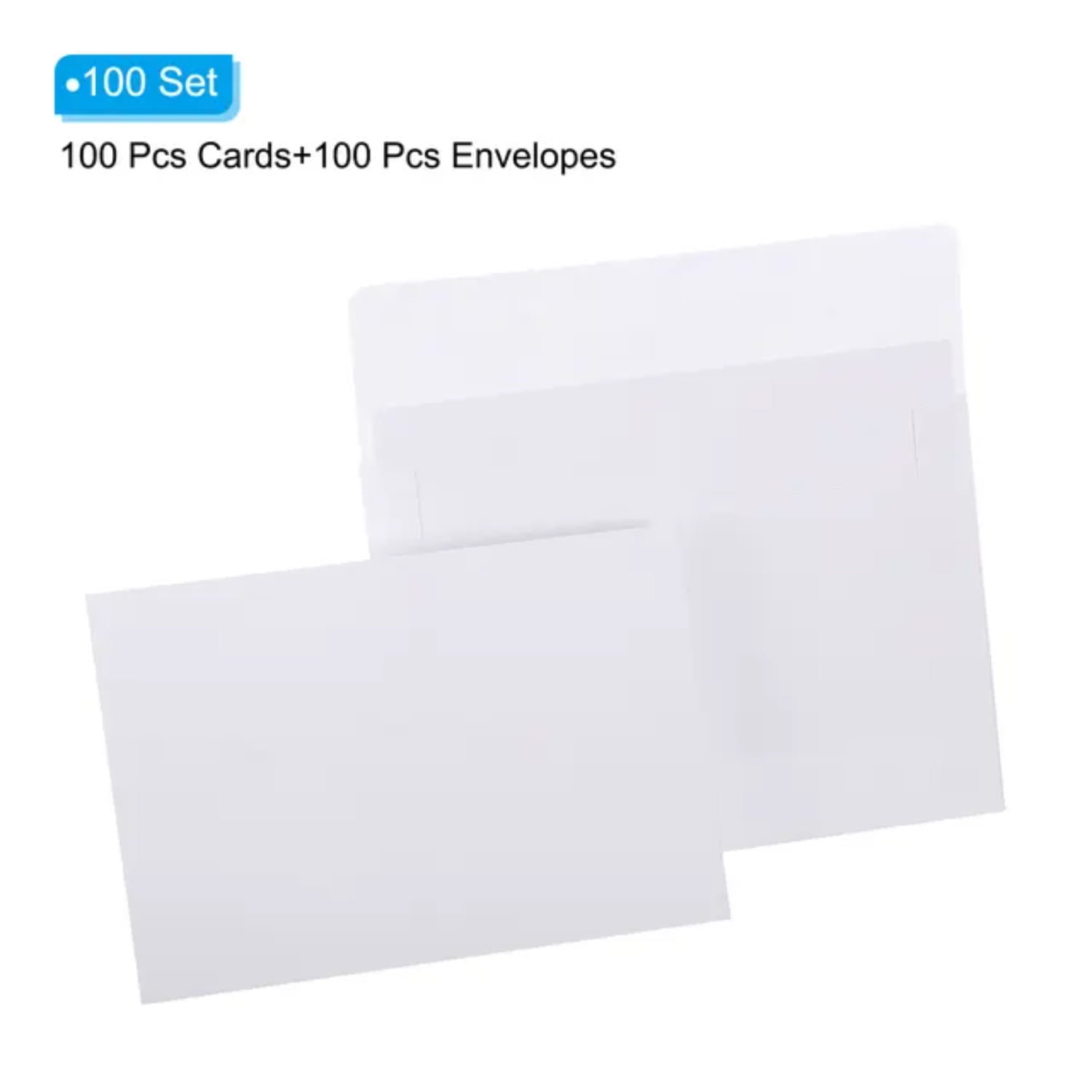 DEKAXID 100Set Blank Note Card and Envelope Bulk Invitation Cardstock ...
