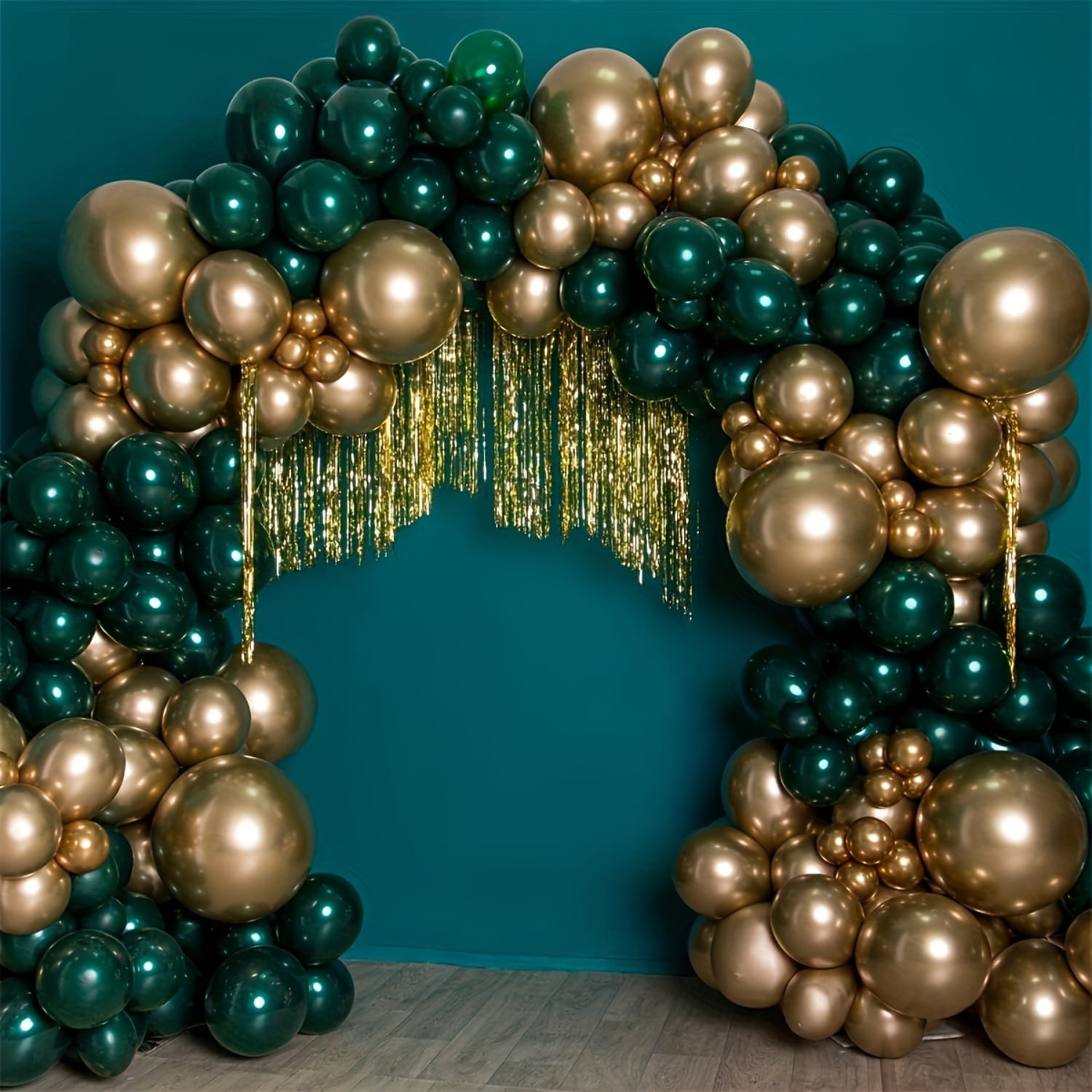 DEKAXID 133pcs Wedding Balloon Garland Decoration Green And Metal ...