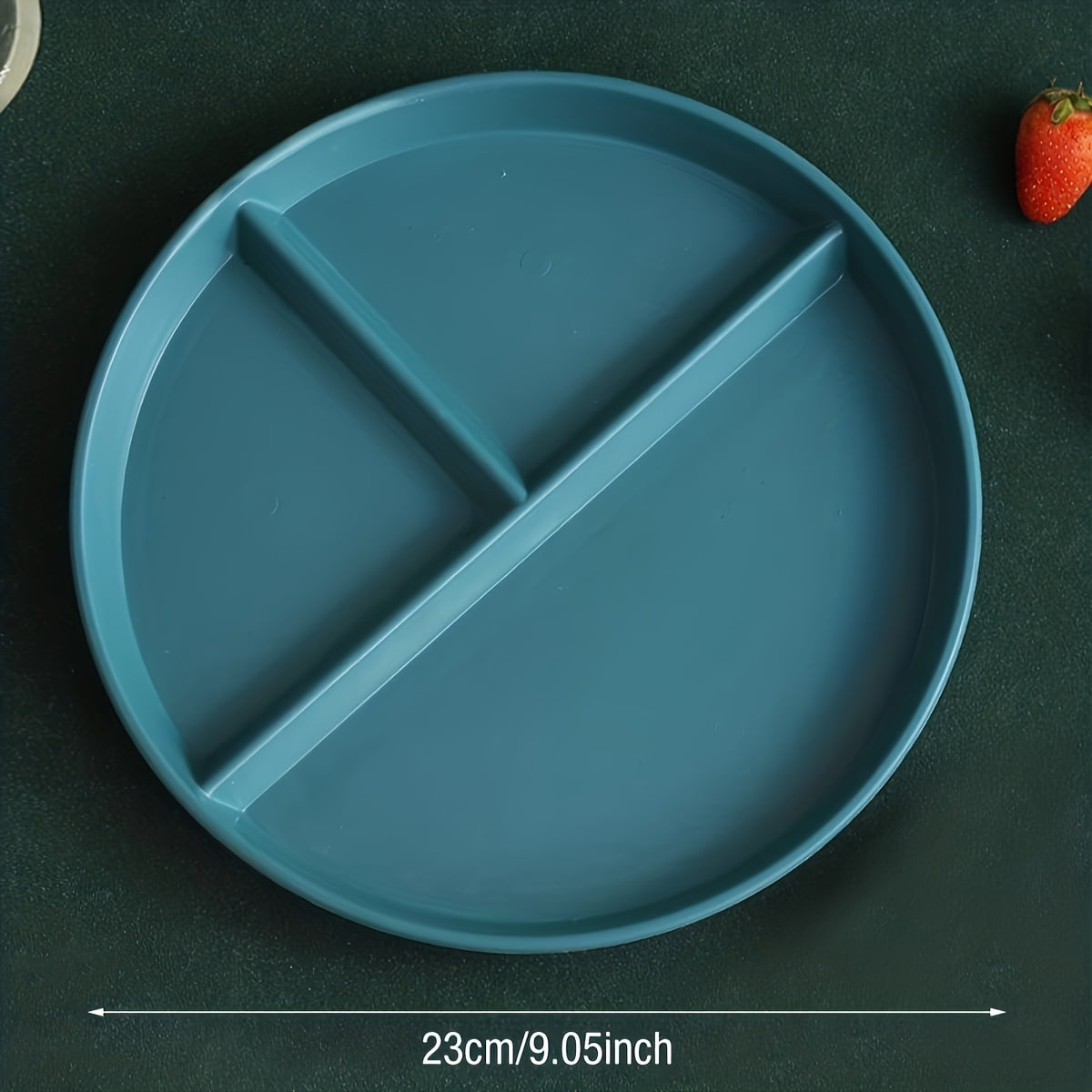 DEKAXID 1PC Plastic Divided Dinner Plates - Round Partitioned Serving ...