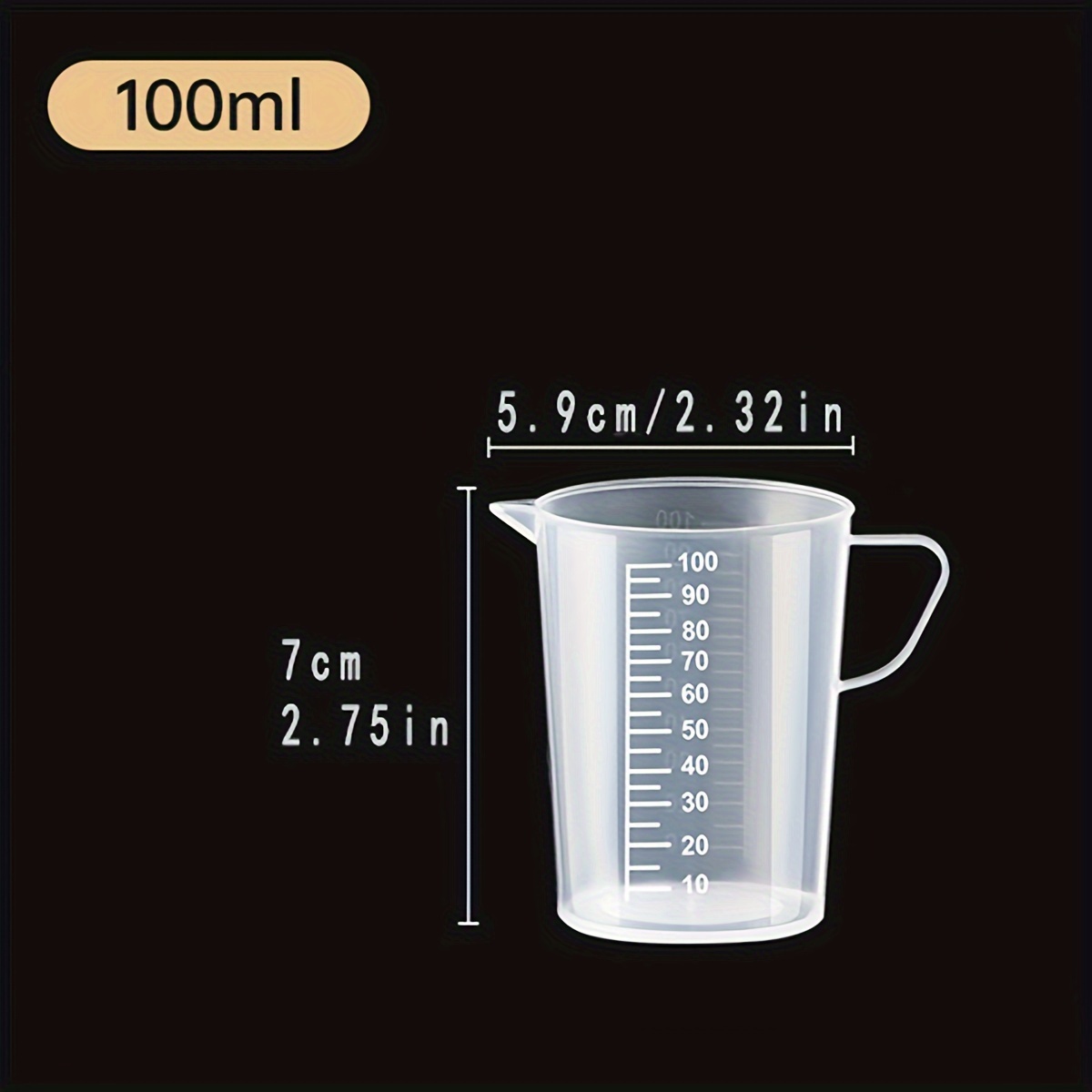 DEKAXID 1pc Measuring Cup Plastic Liquid Measuring Cups Kitchen Liquid ...