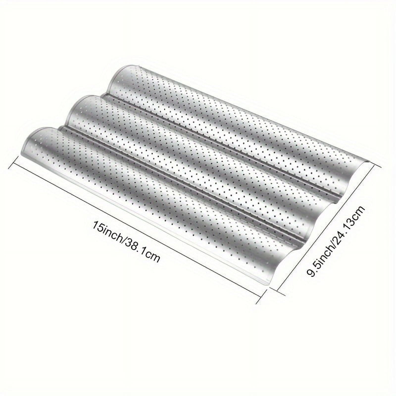 DEKAXID 2 Pack French Baguette Baking Pan 15\” x 9.5\” Carbon Steel ...