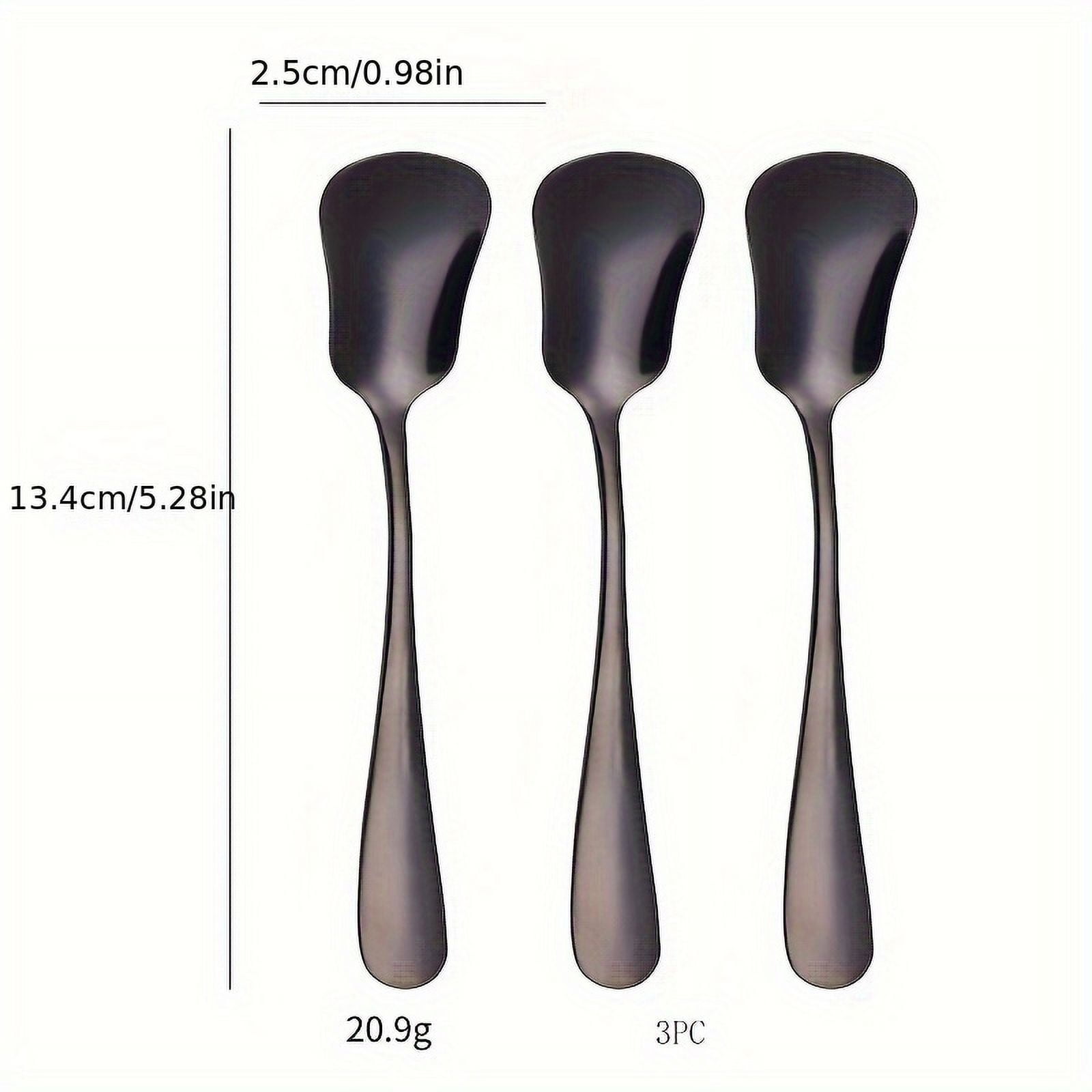 DEKAXID 3-Piece Stainless Steel Dessert Spoon Set - Perfect For Ice ...