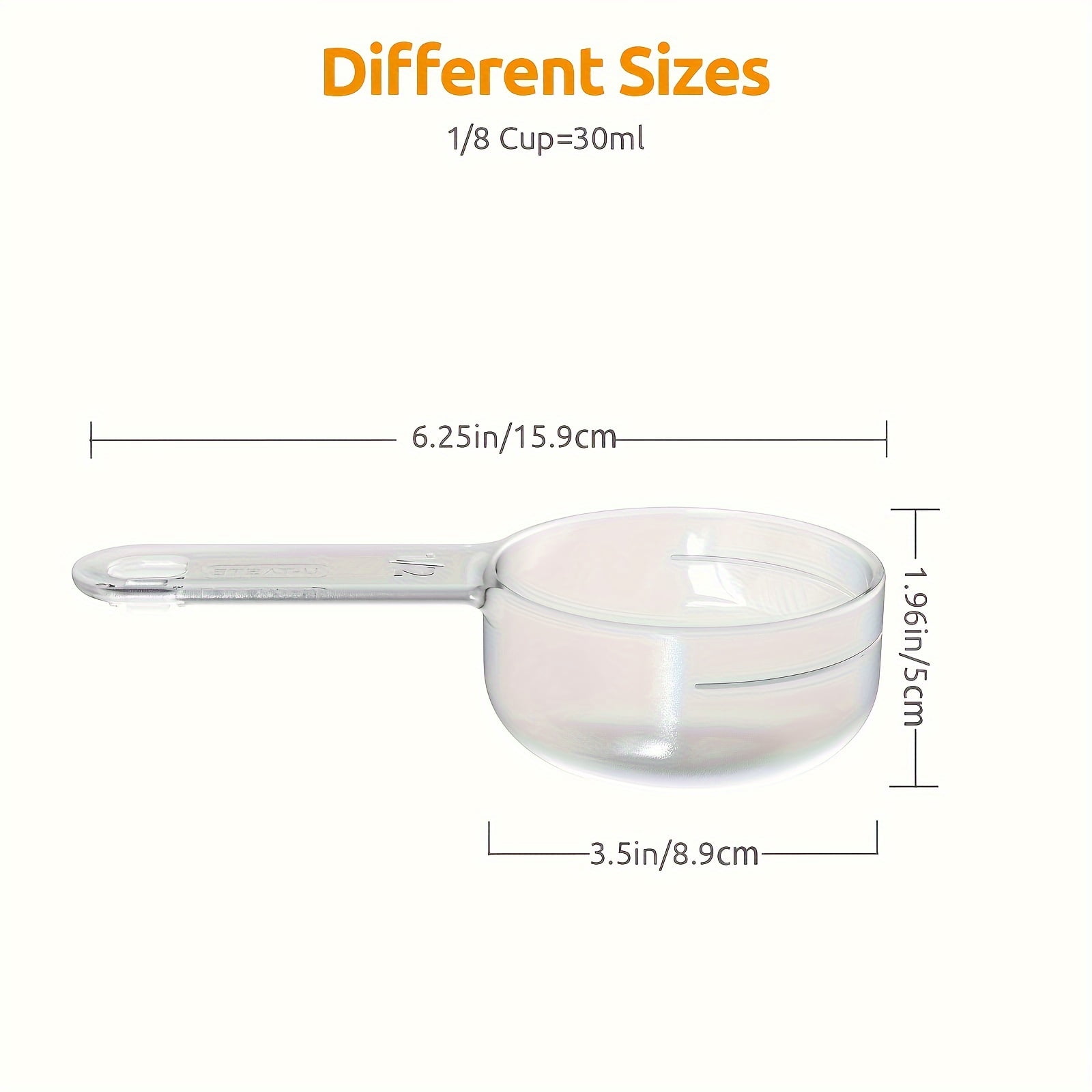DEKAXID 5pcs Transparent Plastic Clear Measuring Cups Set Visual Tritan ...