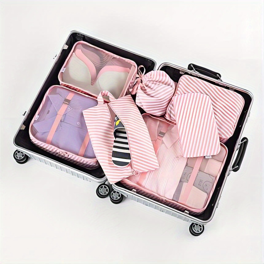DEKAXID 7pcs Lightweight Clear Packing Cubes for Clothes Shoes and ...