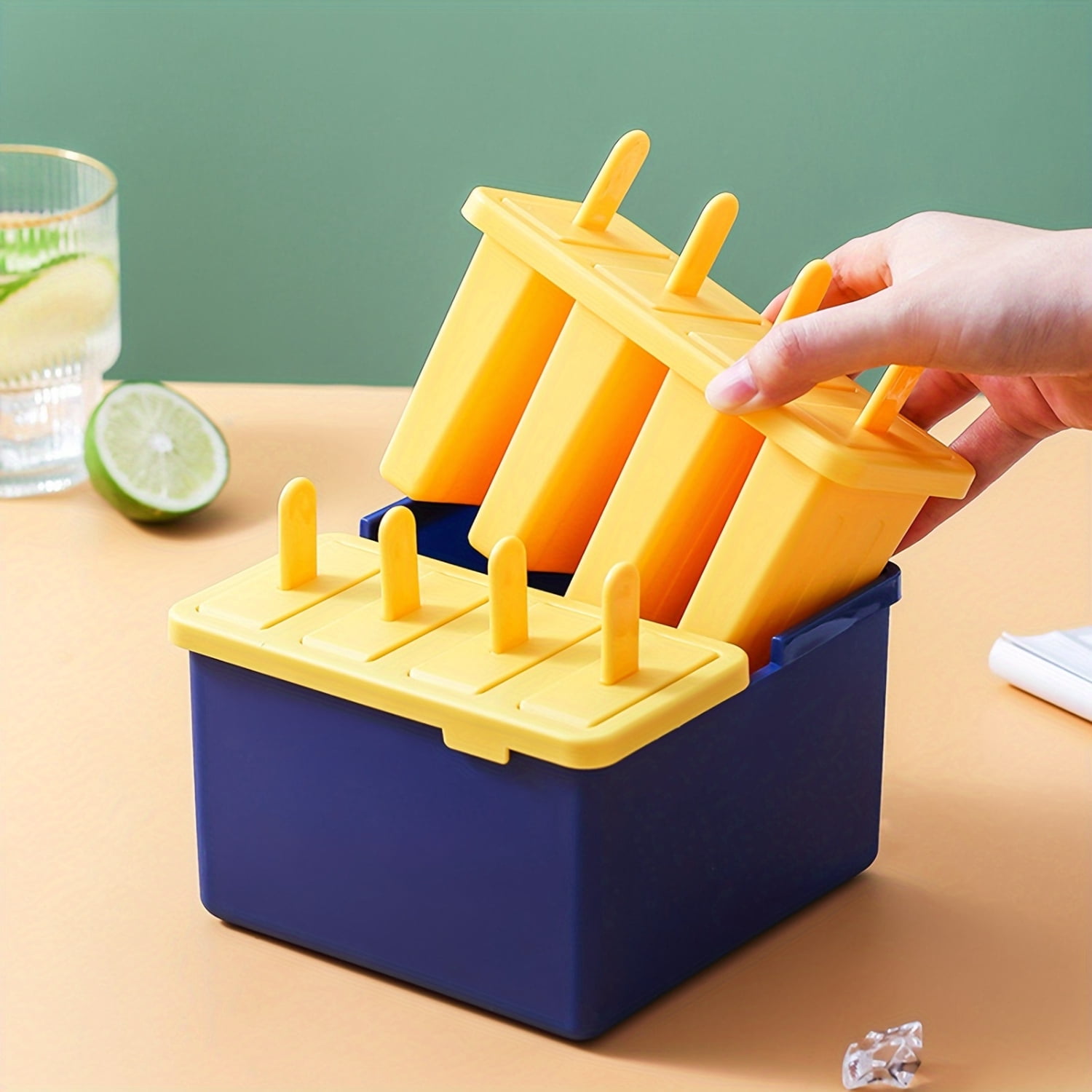 DEKAXID 8pcs Easy Release Ice Pop Molds DIY Popsicle Maker With Quick ...