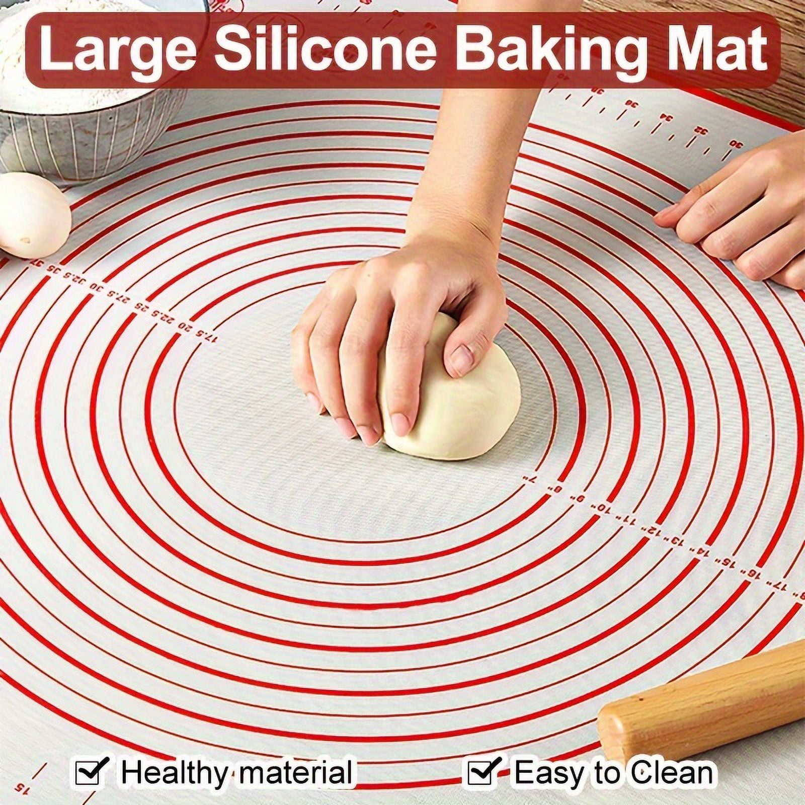 DEKAXID Extra-Large Non-Stick Silicone Baking Mat With Measurements ...