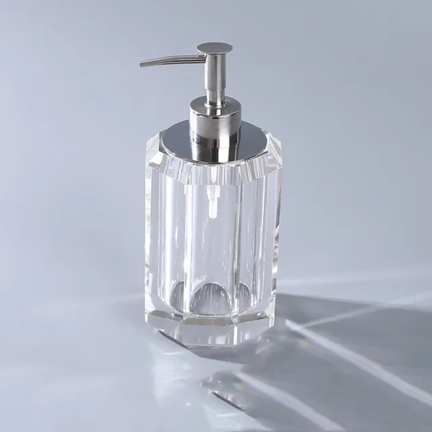 DEKAXID Light Luxury Liquid Soap Dispenser Crystal Transparent Shower ...