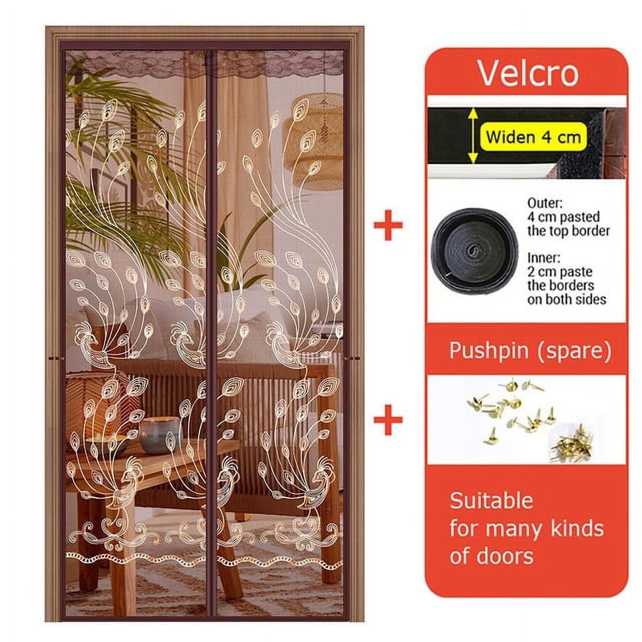 DEKAXID Reinforced Magnetic Screen Door Curtain Anti Mosquito Insect ...