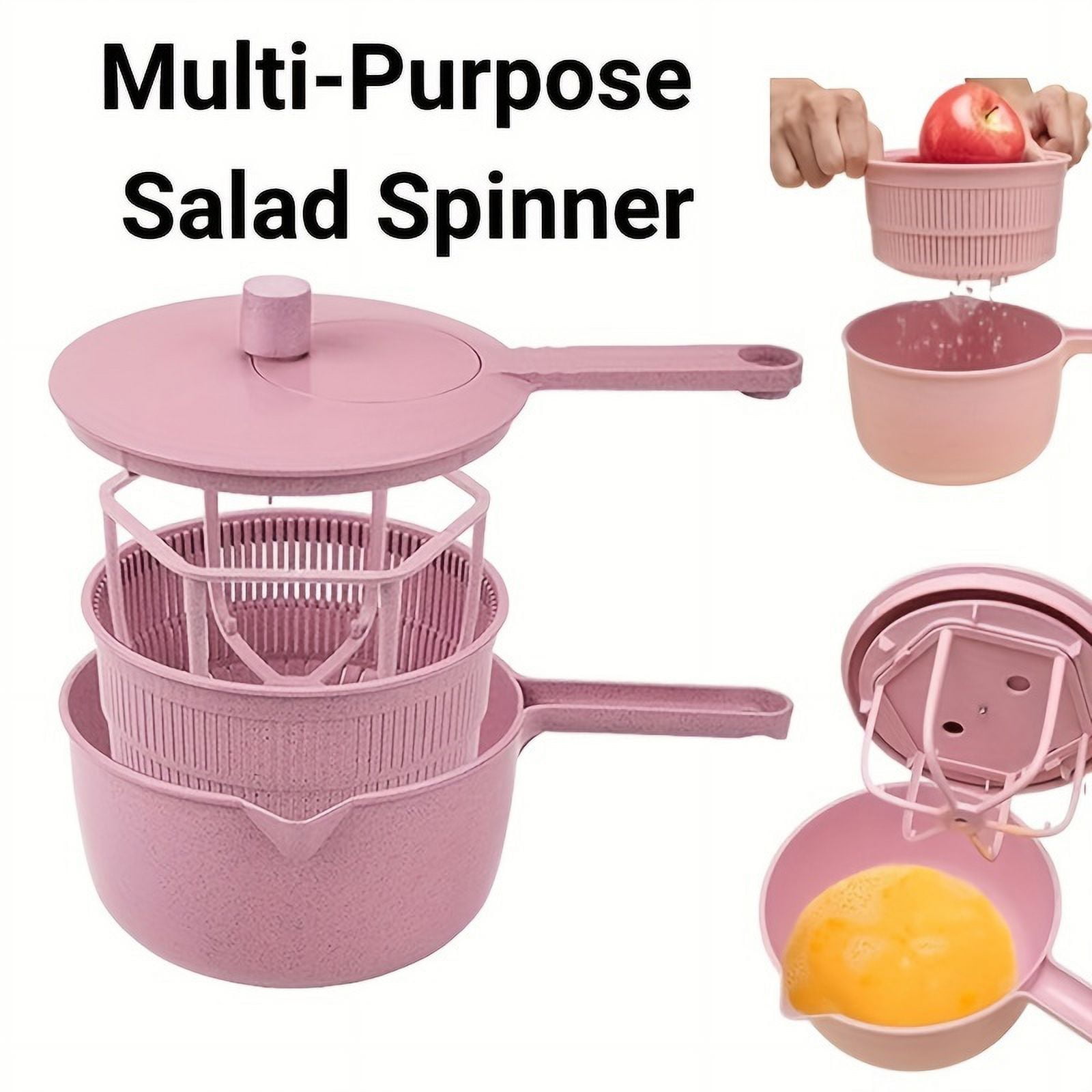 DEKAXID Versatile Kitchen Spinner - Salad Lettuce & Fruit Dryer Vegetable Washer Rice Basket Egg ...
