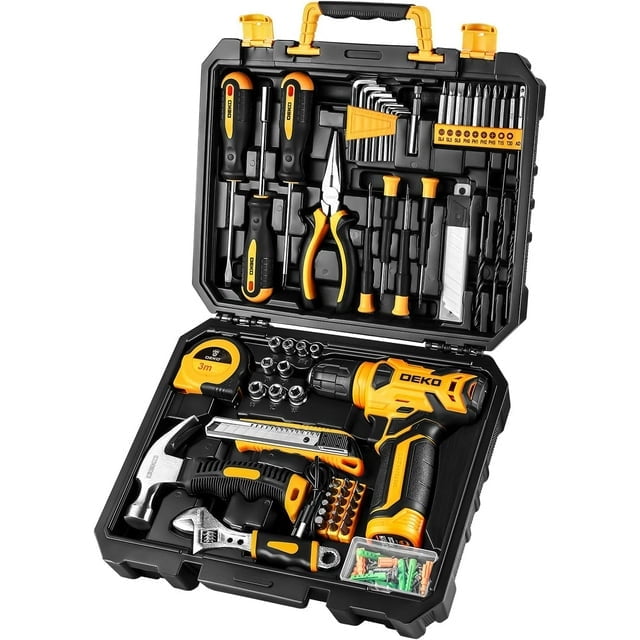 DEKO 126Pcs Power Tool Kits with 8V Cordless Drill Professional ...