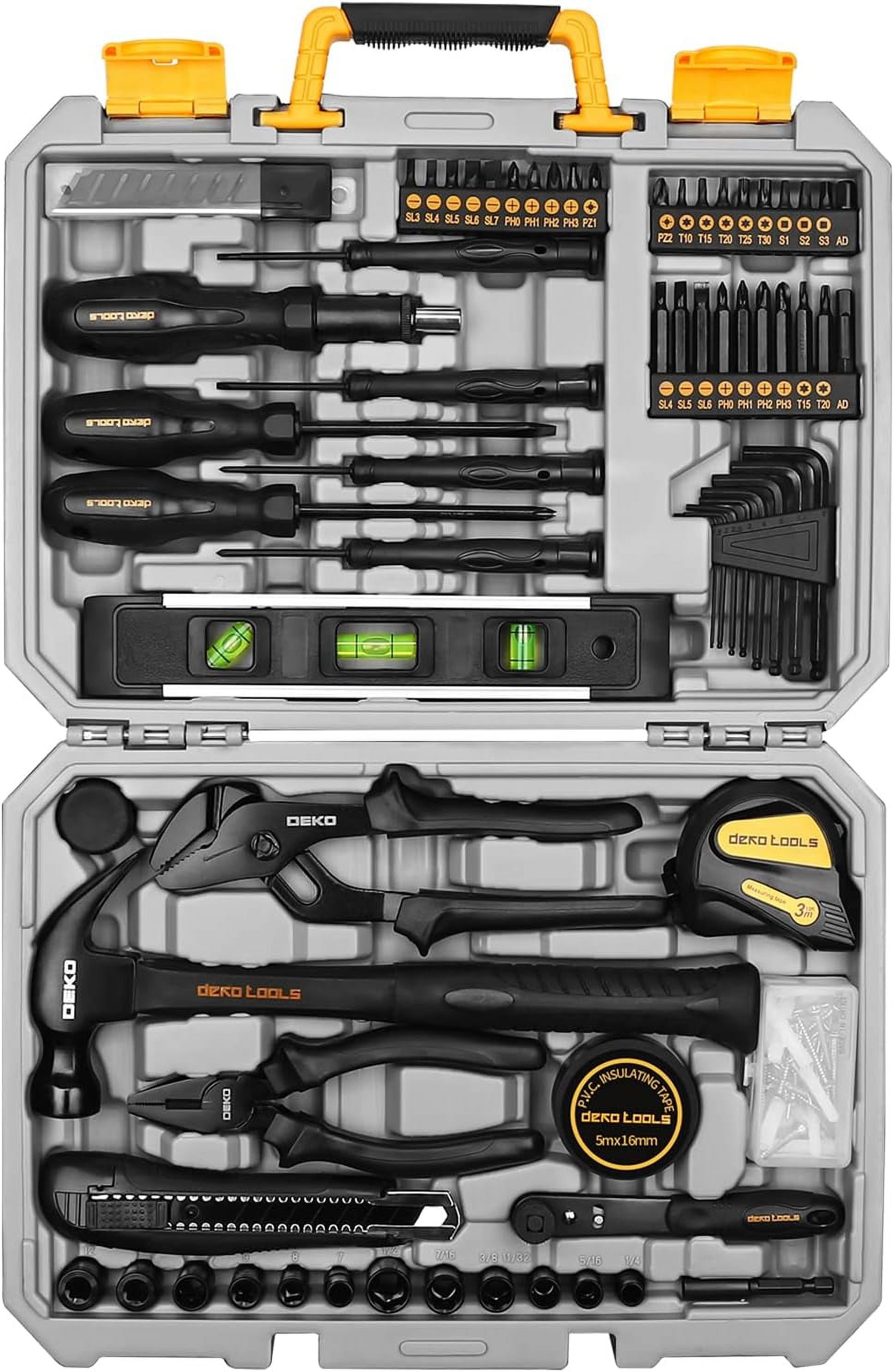 DEKO 150 Piece Tool Set, General Household Hand Tool Kit, Home Repair ...