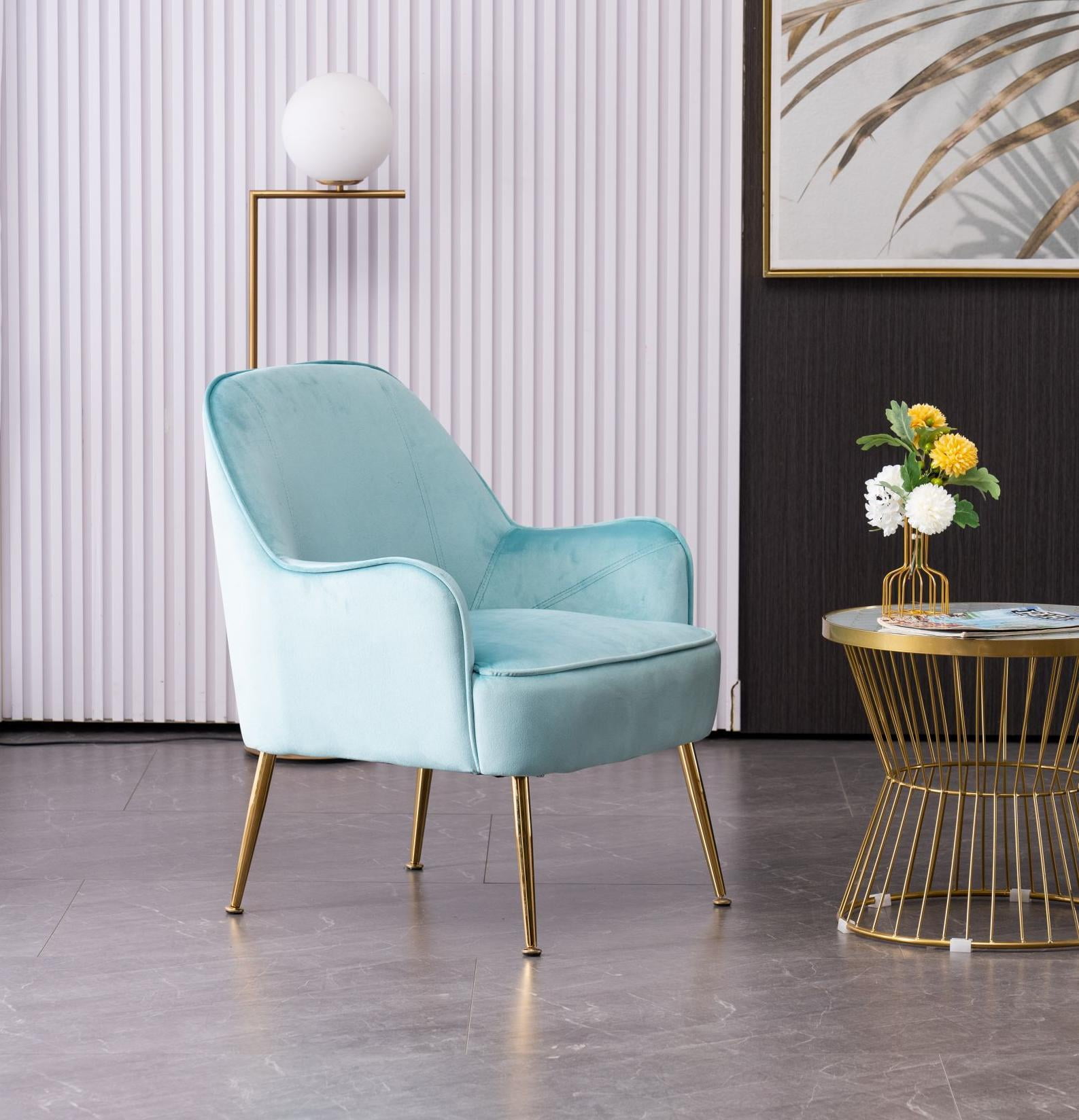 DEKO Computer Desk Chair with Arms, Gold Legs and Adjustable Legs ...