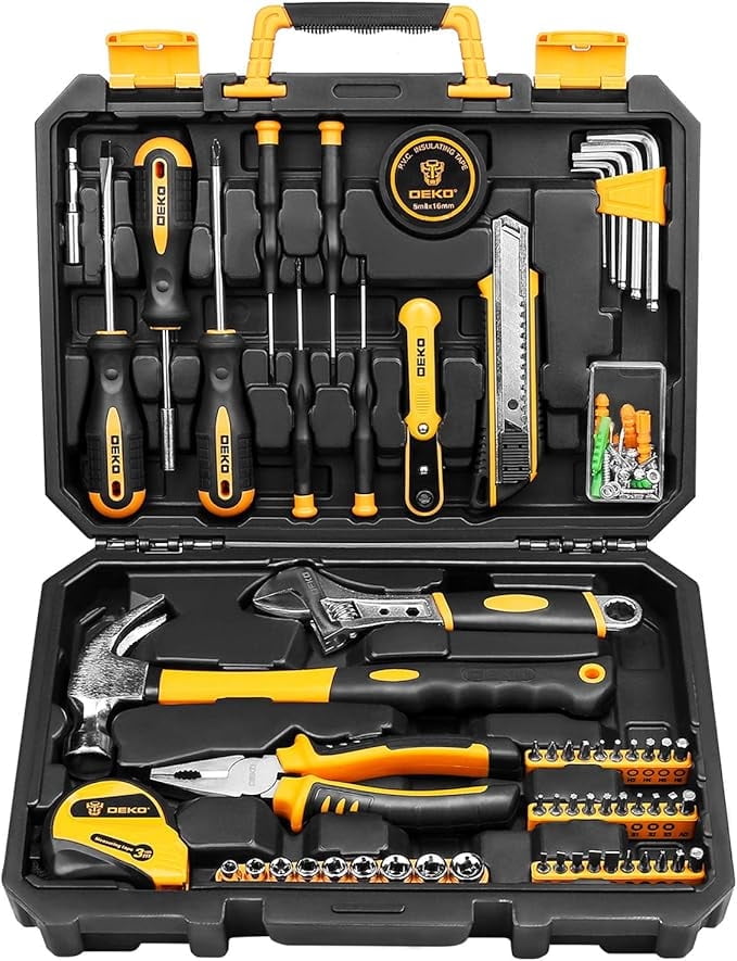 DEKOPRO 100 Piece Home Repair Tool Set,General Household Hand Tool Kit ...
