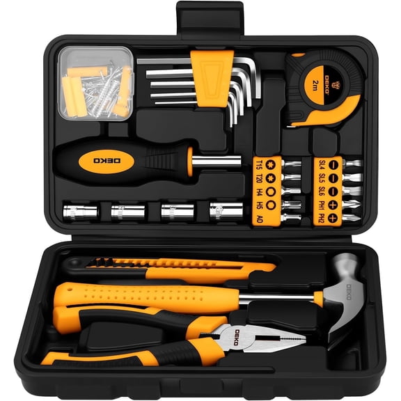 57 Piece Basic Tool Set, Home Repair Hand Kit, General Household Box ...