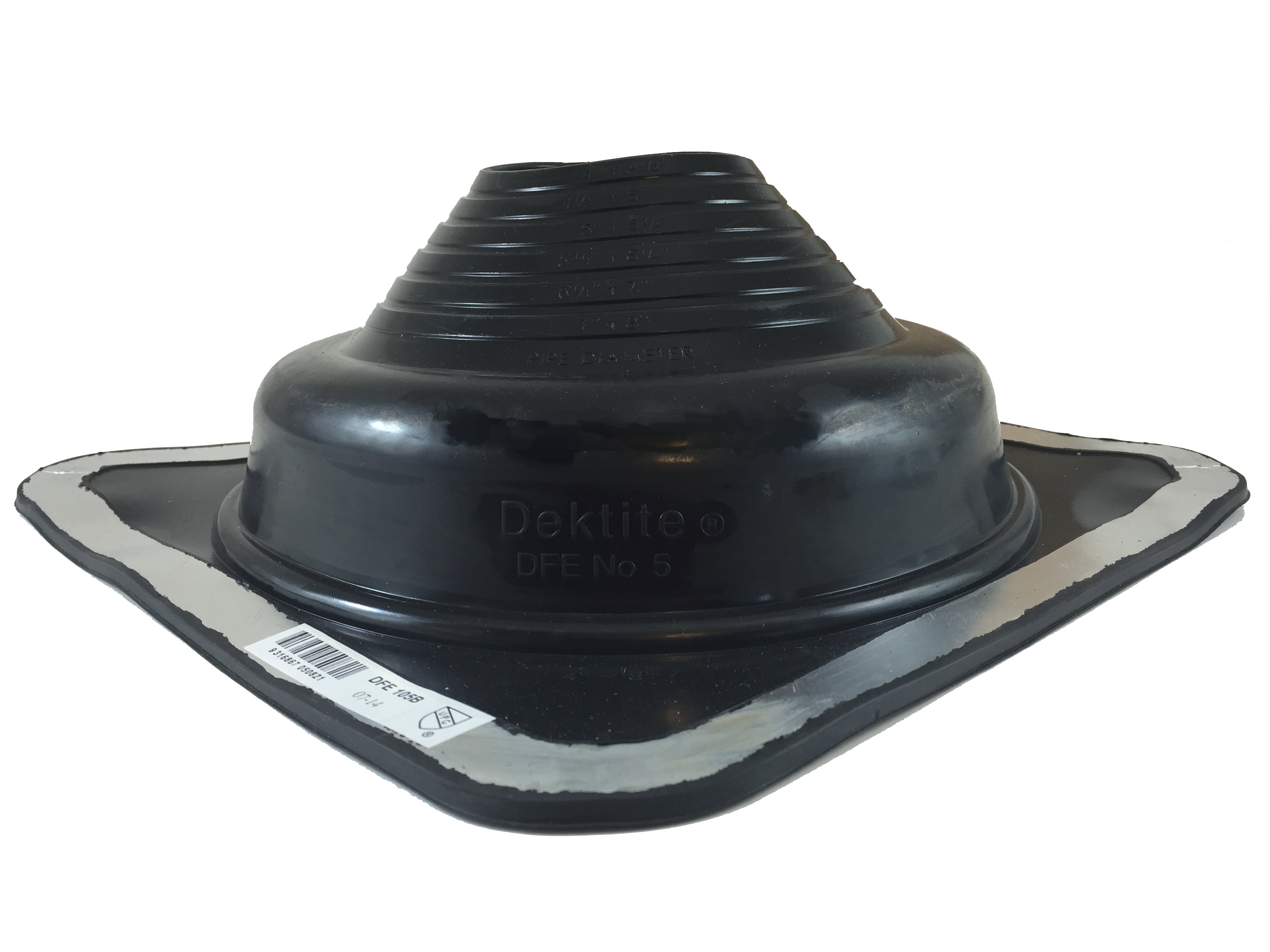 dektite round base pipe flashing boot: #5 black square base epdm ...