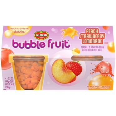 Del Monte Bubble Fruit Gel Peach Strawberry Fruit Cup Snack with ...
