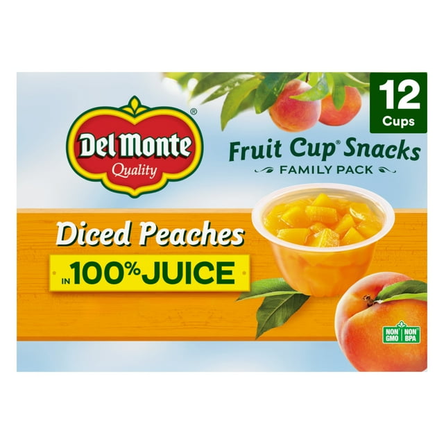Del Monte Peach Cups (12) - Canned fruits for grocery retail - Walmart ...