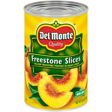 Del Monte Sliced Yellow Cling Peach Halves in Heavy Syrup, Canned Fruit ...